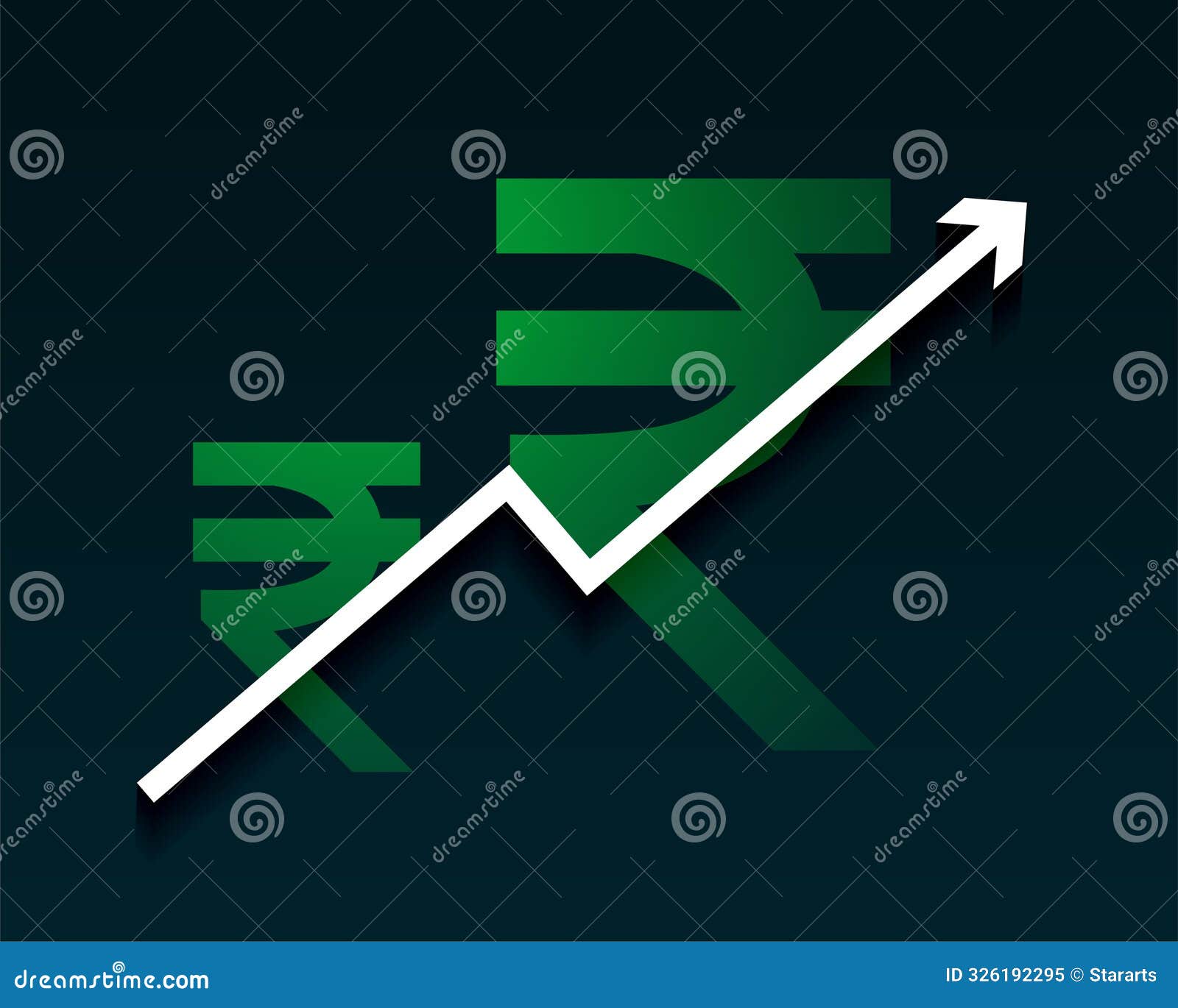 Indian Digital Rupee Symbol On Blue Background Royalty-Free Stock Photo ...