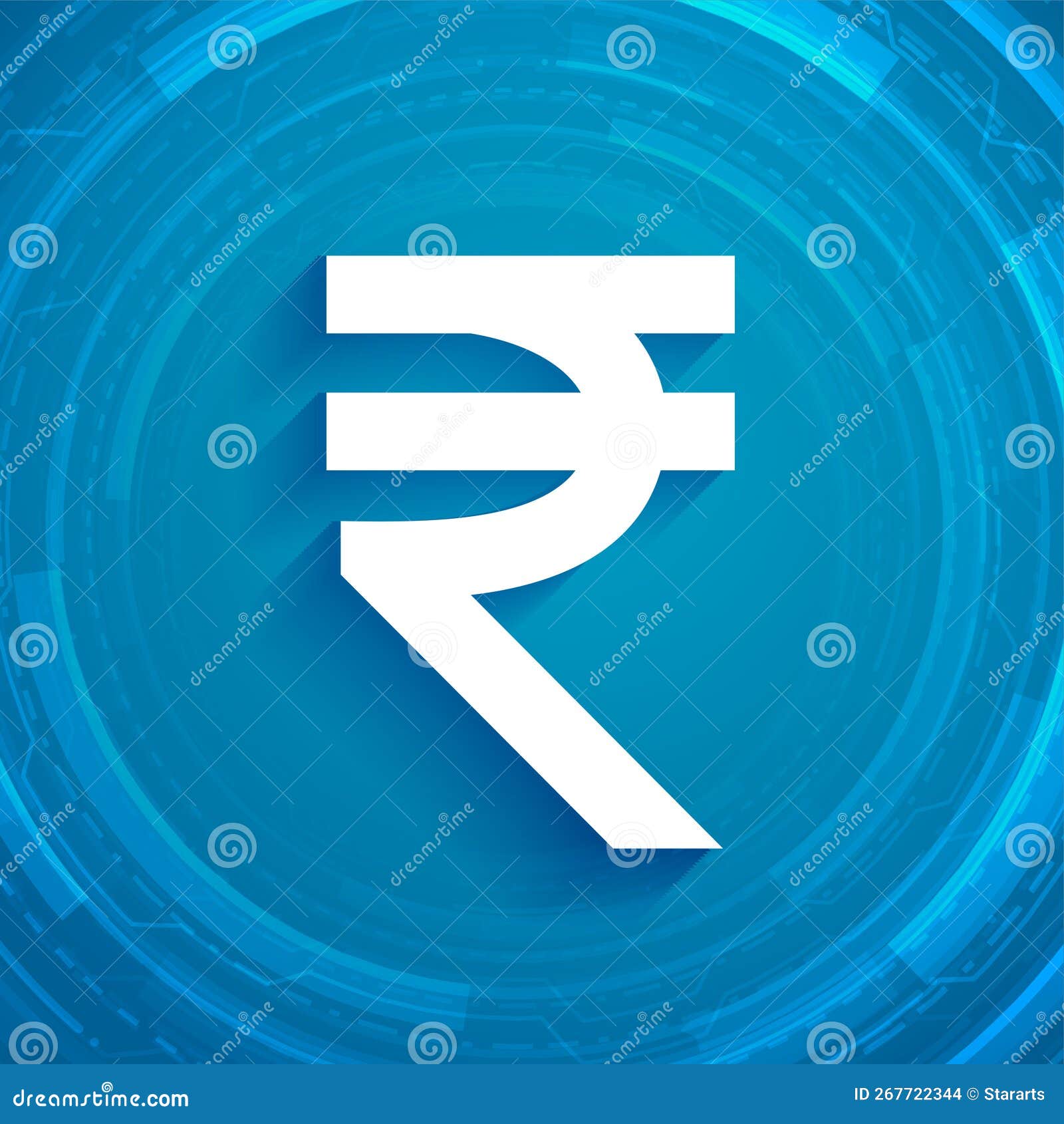 Indian Digital Currency E Rupee Golden Coin Design Vector Illustration ...