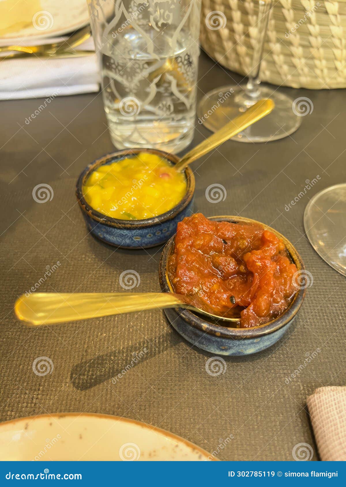 Indian dips stock image. Image of spicy, lunch, indian - 302785119