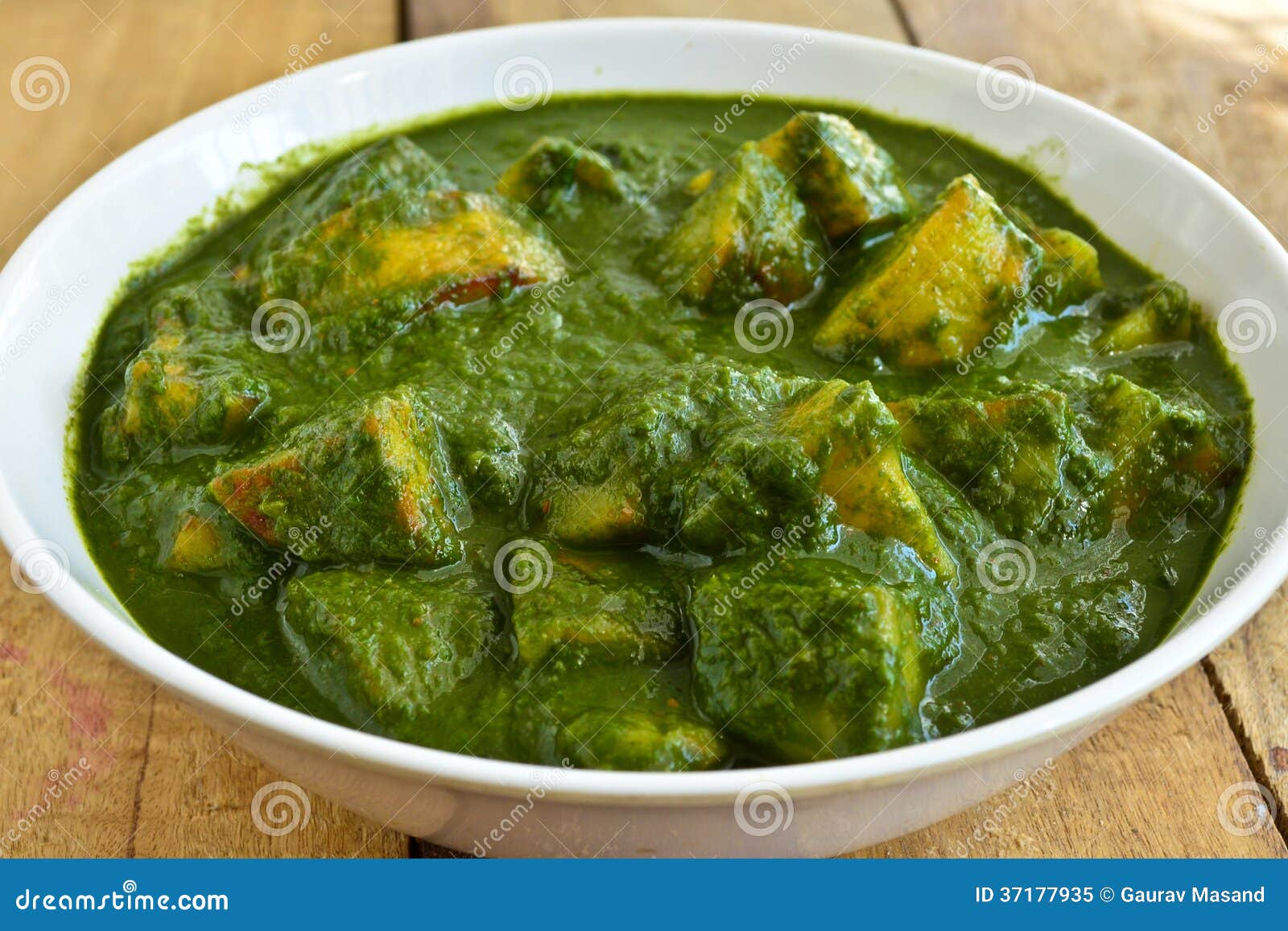 Indian Dish-Aloo palak stock image. Image of bhindi, cooking - 37177935