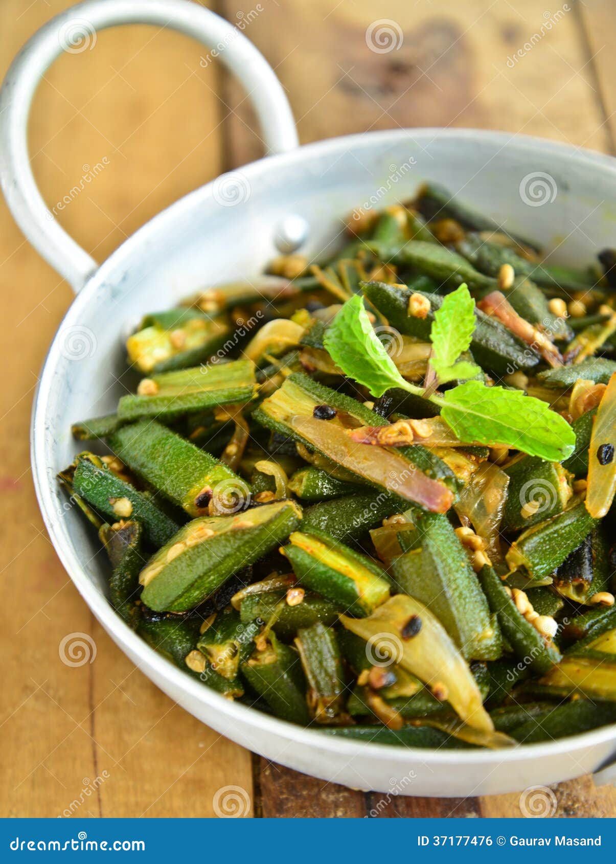 Indian Dish-Bhindi Masala stock photo. Image of ladies - 37177476