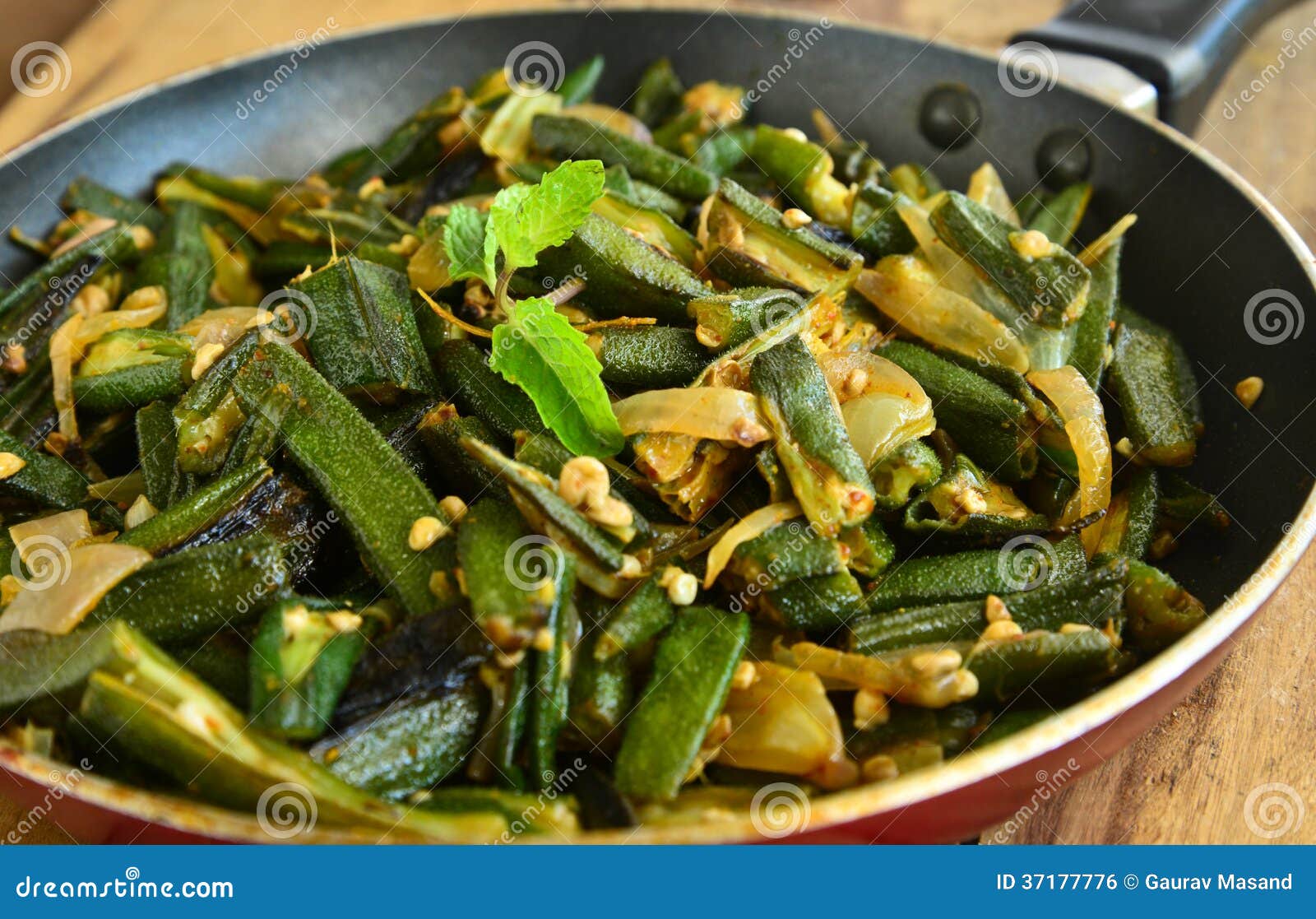 Indian Dish-Bhindi Masala stock photo. Image of chilli - 37177776