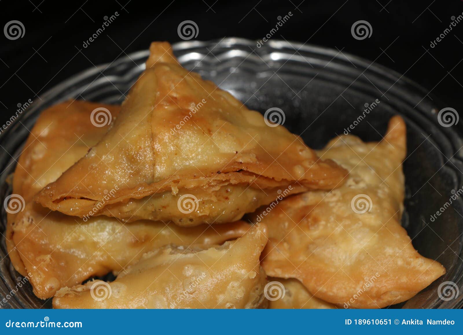 Indian Dish Crispy Food Samosa Stock Image - Image of filling, fried ...