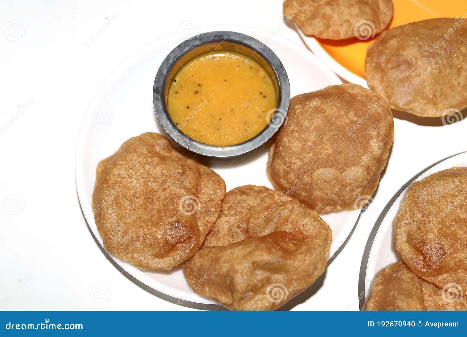Indian Dish Poori/puri with Aloo Stock Photo - Image of healthy, brown ...
