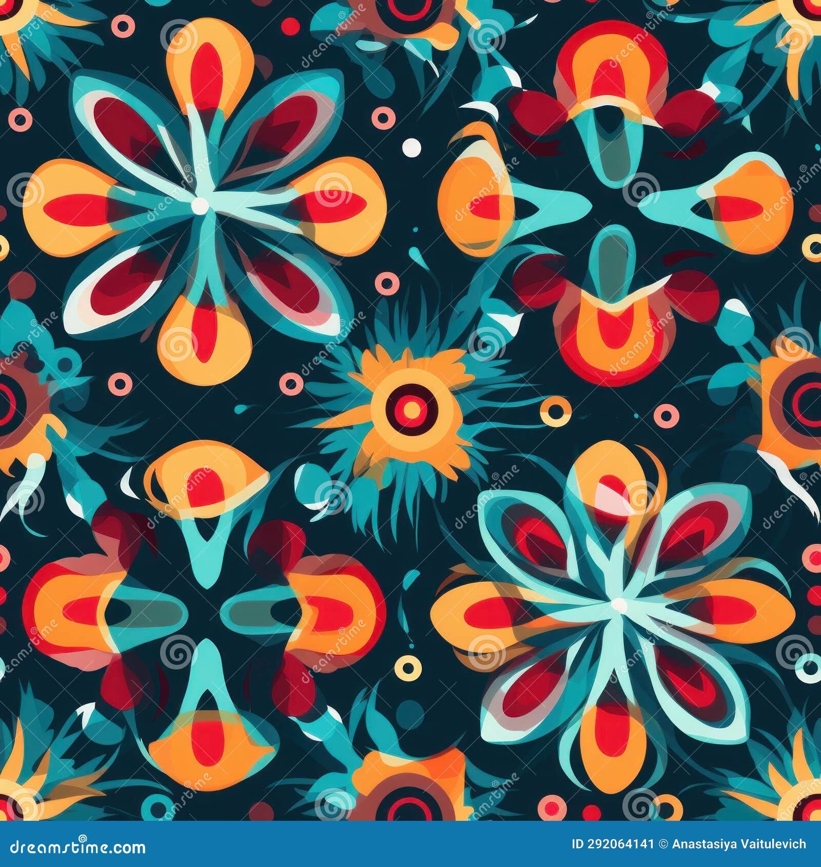 Indian Diwali Rangoli on the Blue Background. Seamless Pattern Stock ...