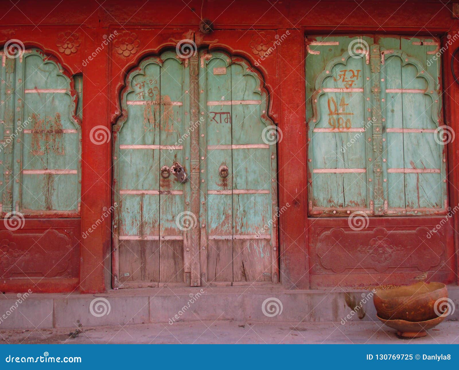 Indian Doors and Windows. House Facade Editorial Image - Image of ...