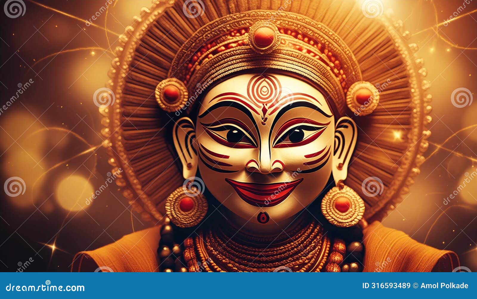 Indian Drama Face Makeup Art Stock Image - Image of fantasy, carnival ...