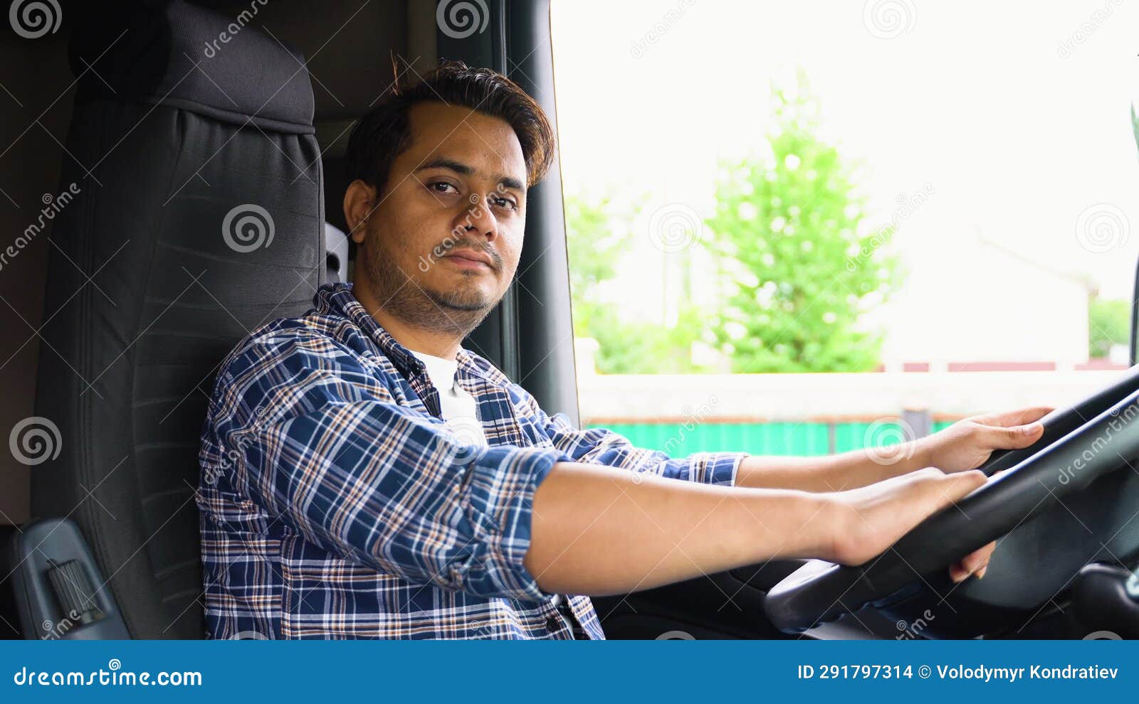 Indian Driver in Cabin of Modern Truck Stock Footage - Video of lorry ...