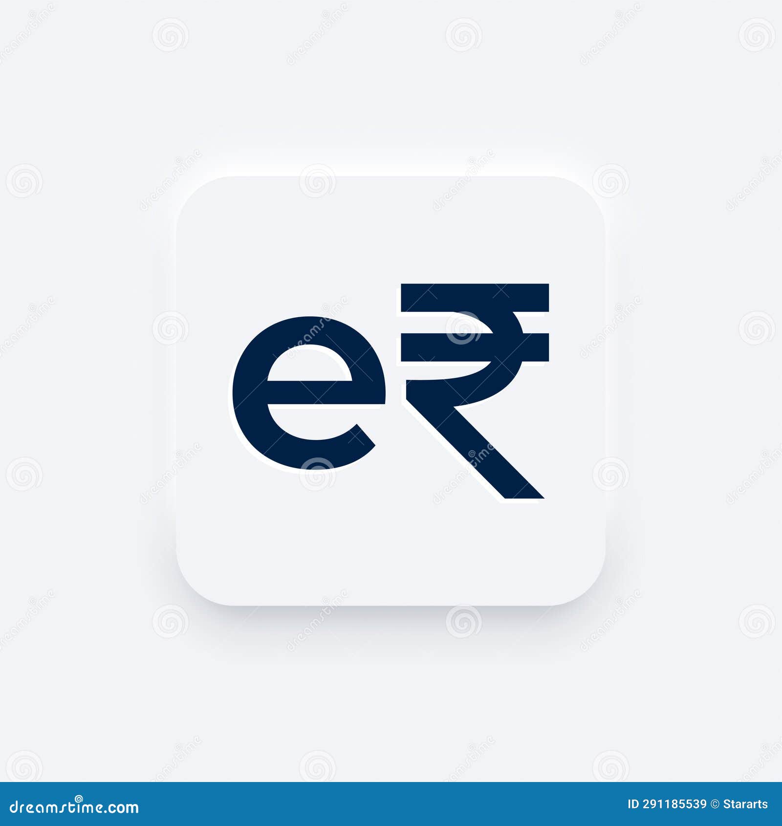 Secure Indian Currency E Rupi Symbol Background For Digital Economy ...
