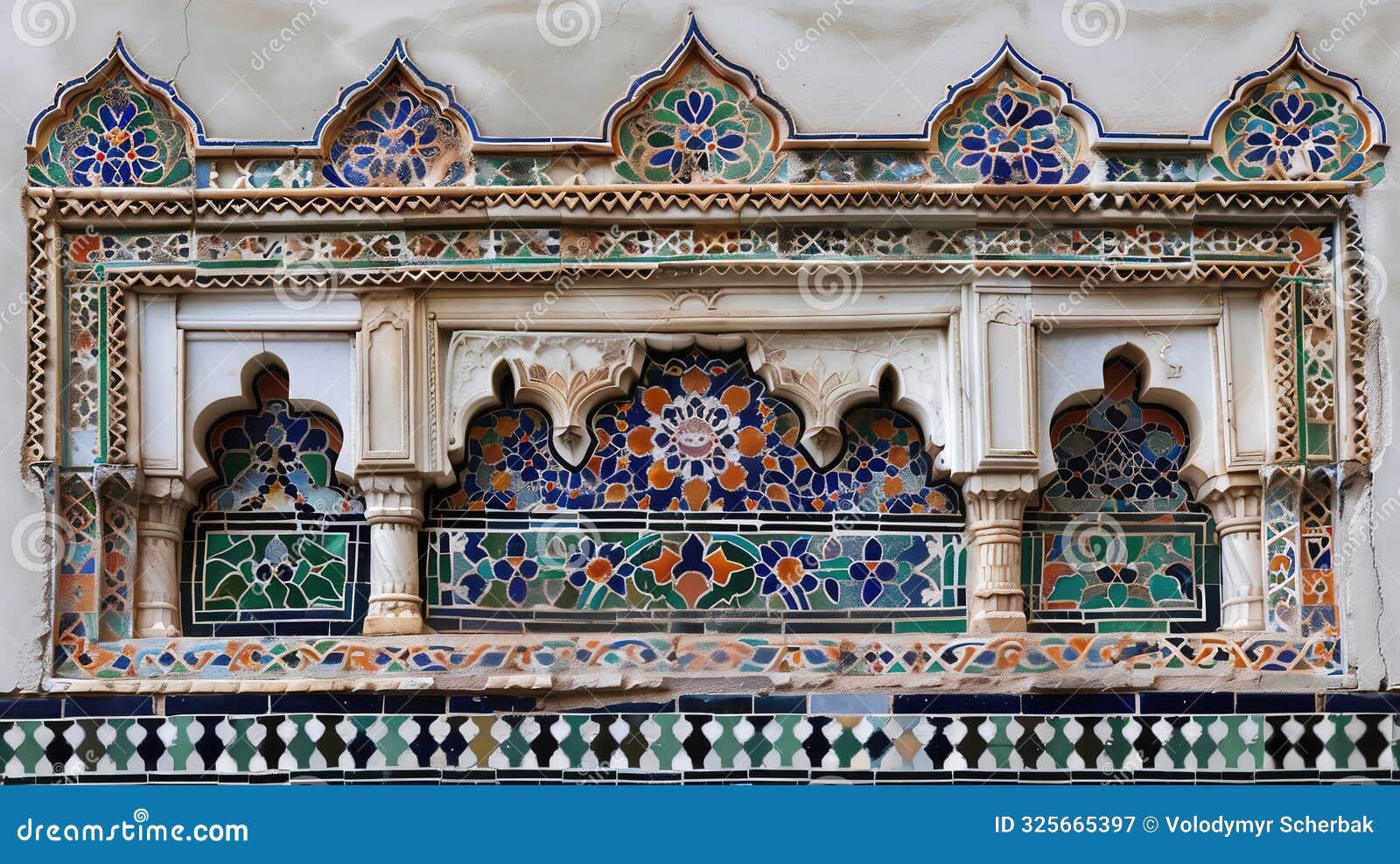 The Indian Element is Decorated with Tiles Stock Image - Image of ...