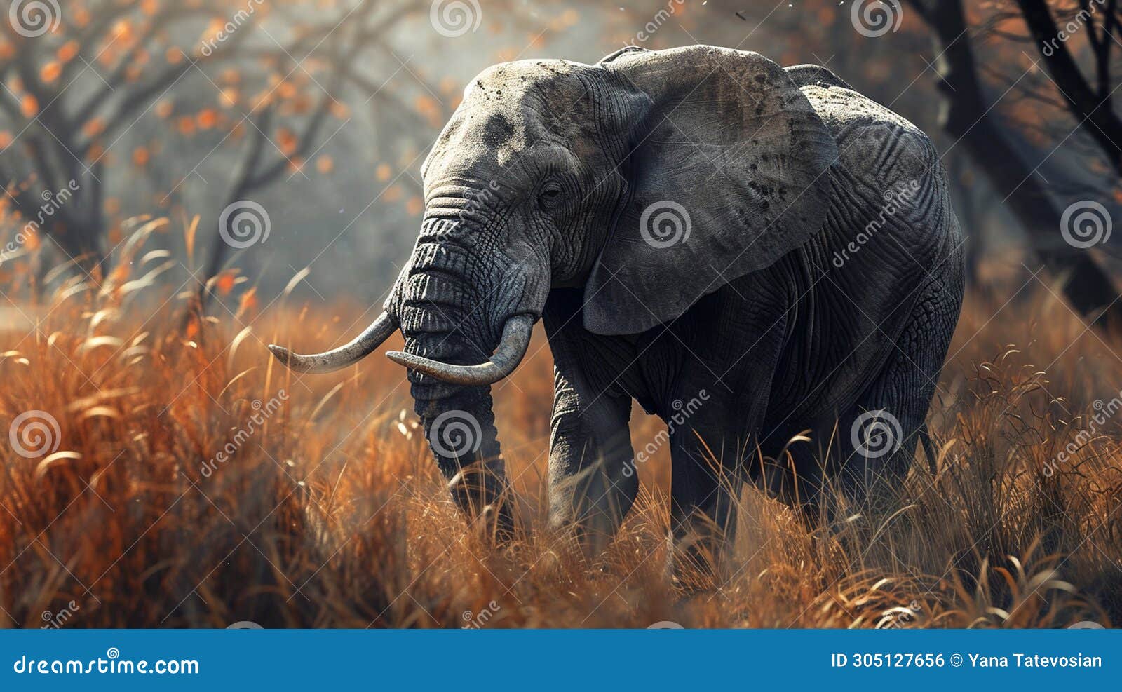 Indian Elephant in Nature. Selective Focus Stock Photo - Image of ...