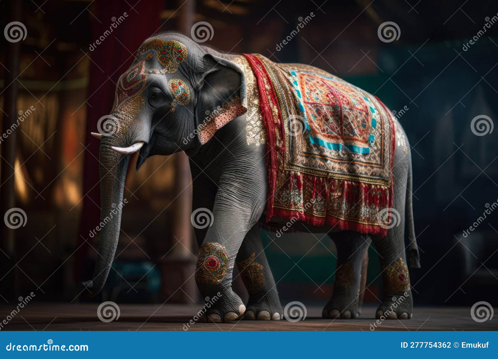 Indian Elephant Sacred Animal Generative Ai Stock Illustration ...