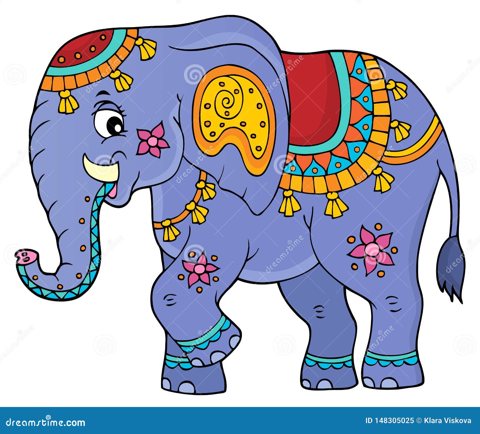 Indian Elephant Topic Image 1 Stock Vector - Illustration of draw ...
