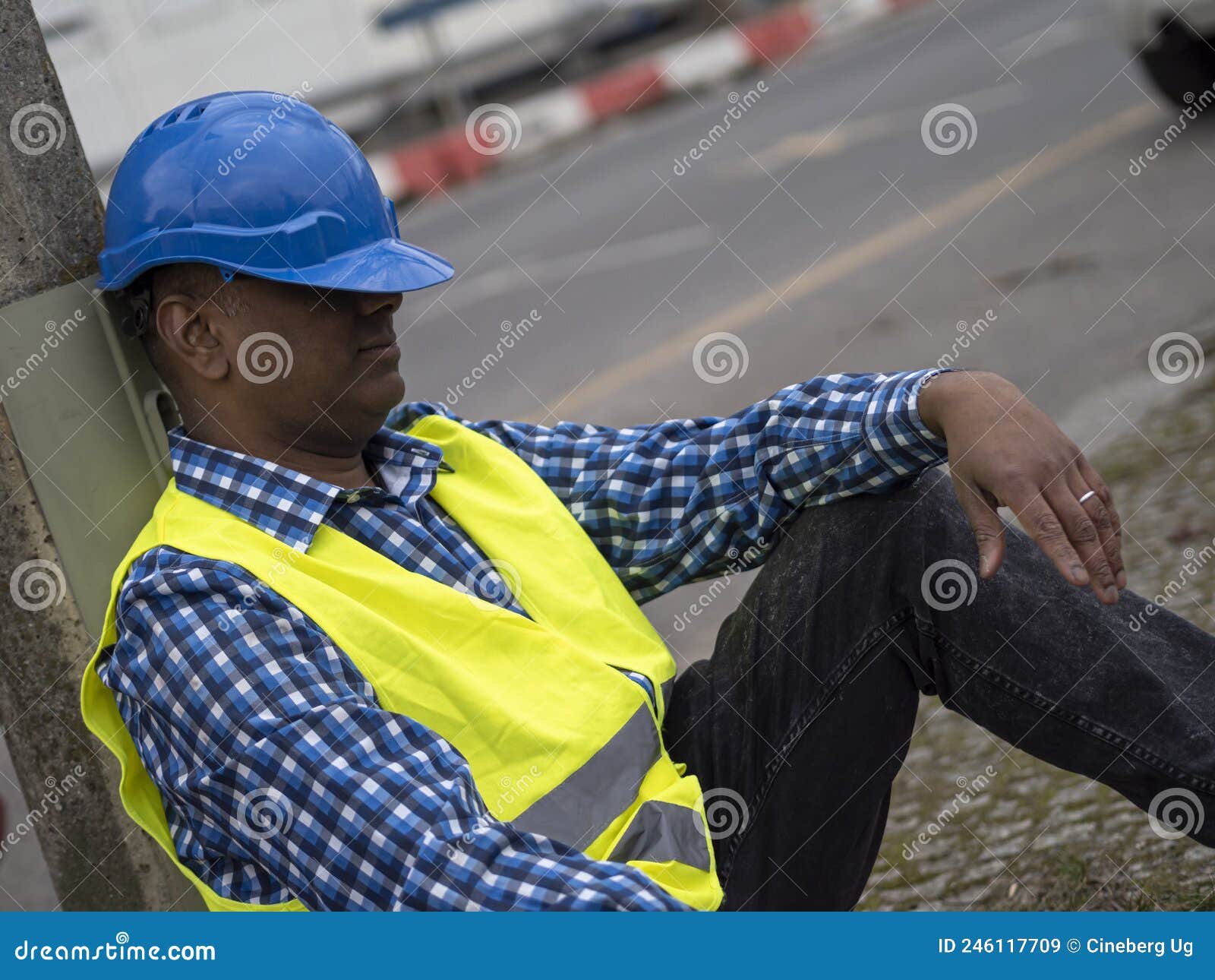 Indian Engineer Sitting Tired Stock Image - Image of occupation, person ...
