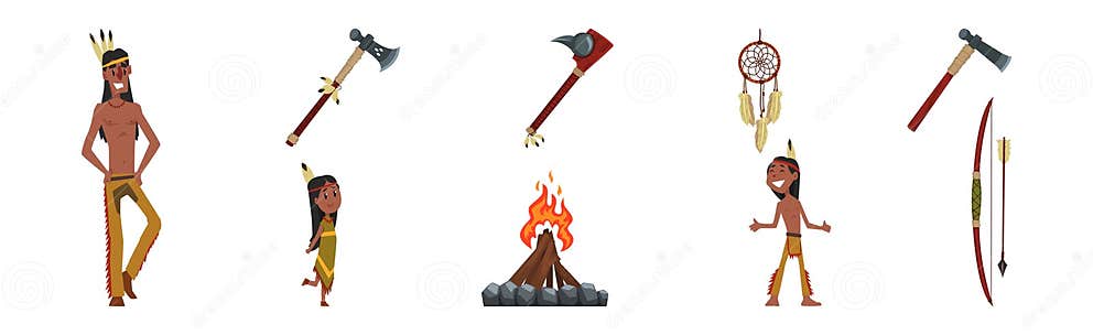 Indian Ethnic Tool and Authentic Object Vector Set Stock Vector ...