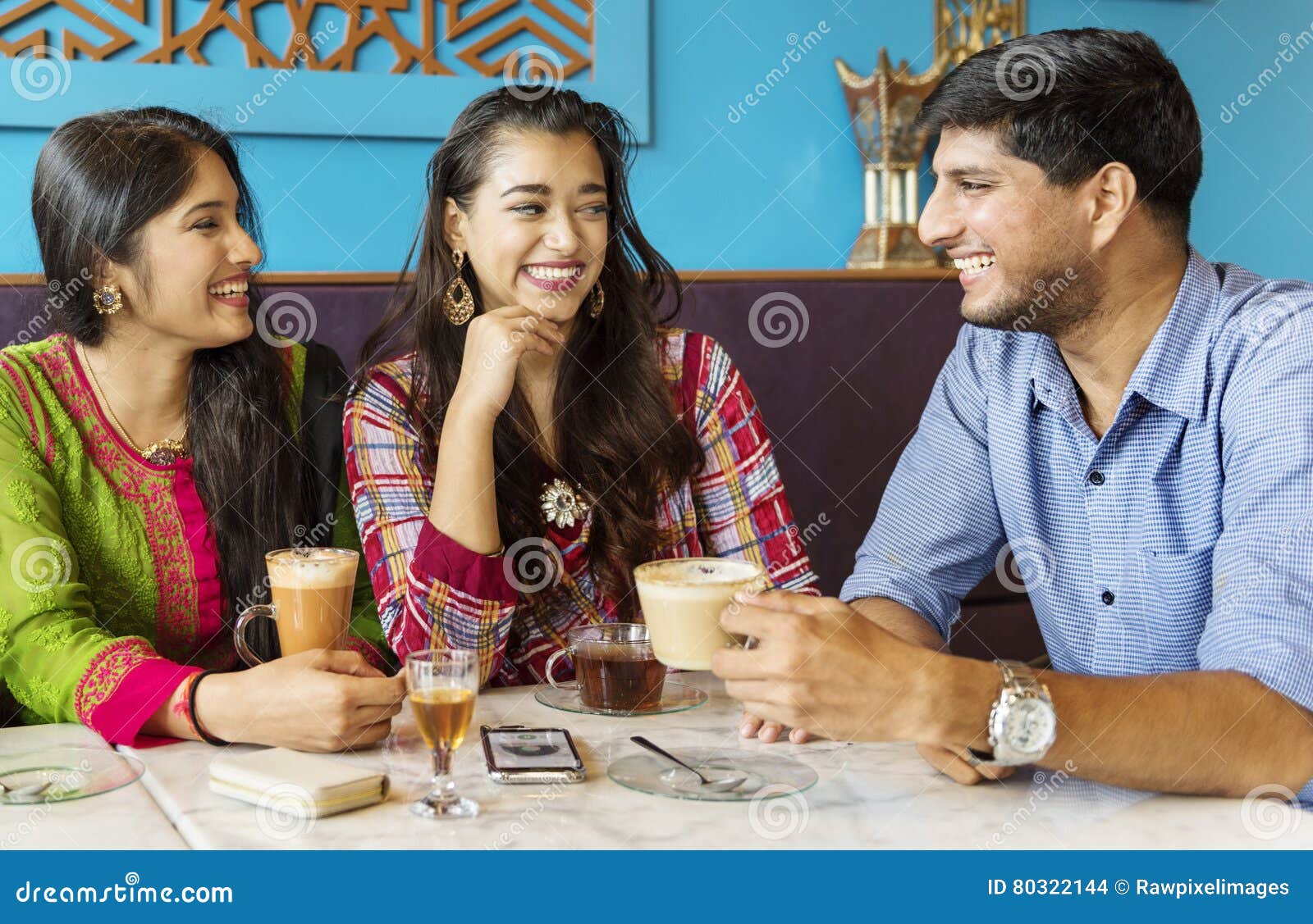 Indian Ethnicity Drinking Cafe Break Coffee Tea Concept Stock Photo ...