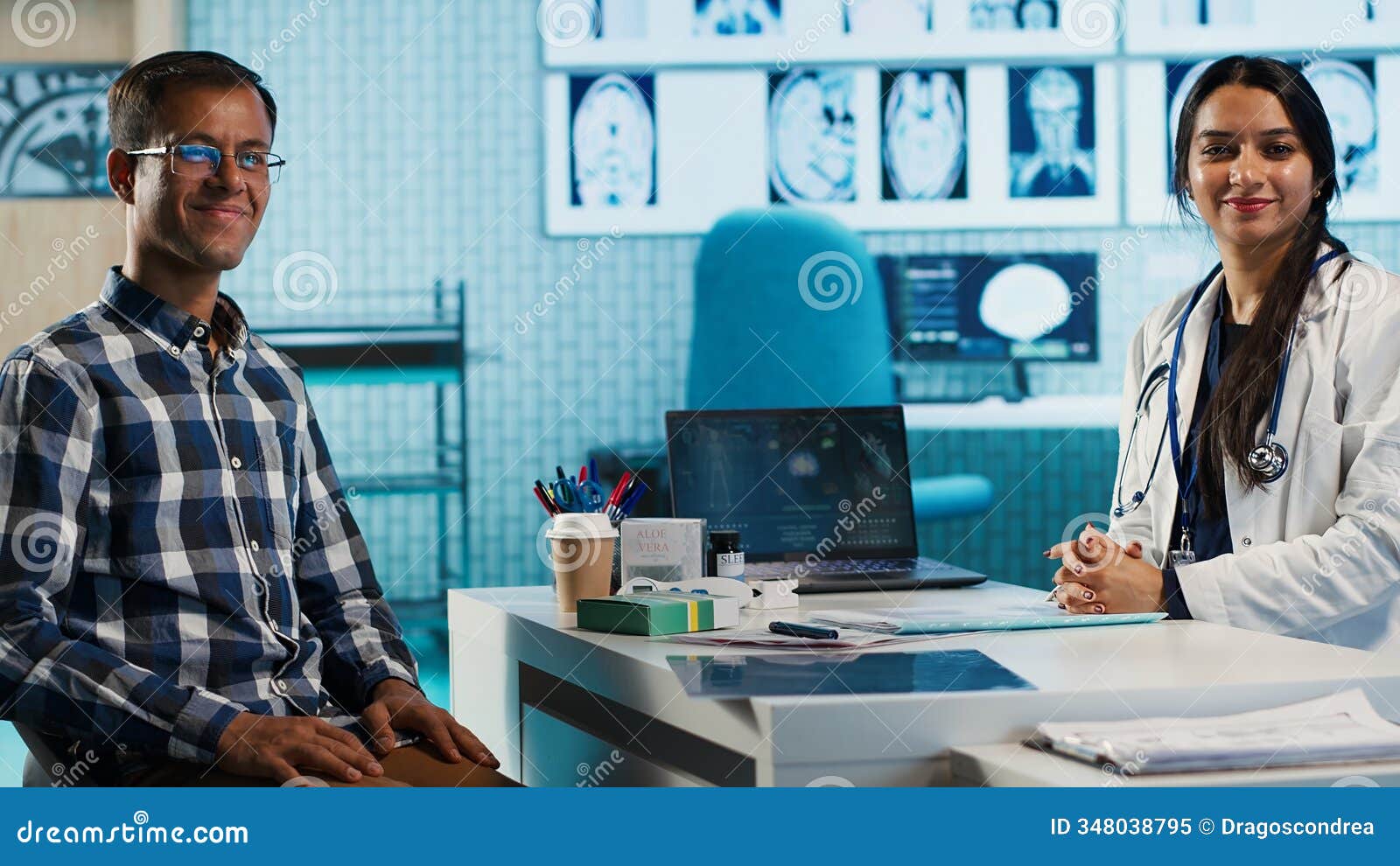 Indian Expert Explaining Diagnostics through Test Results with a Male ...