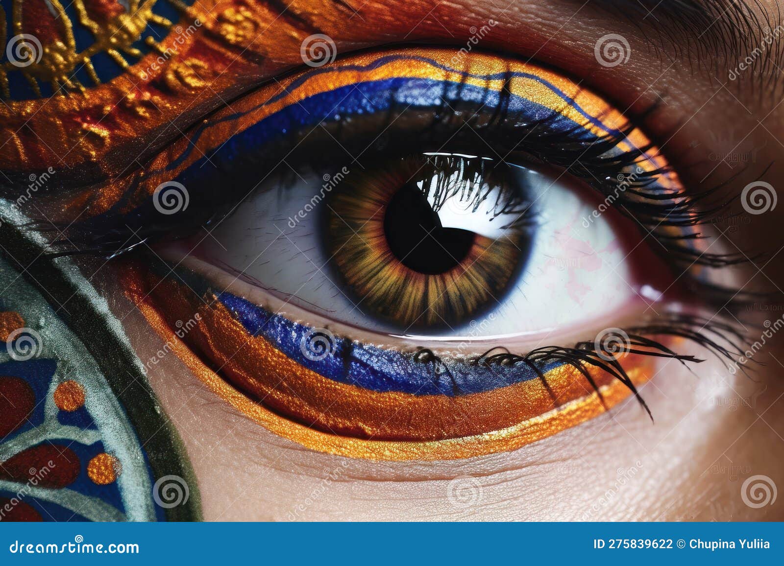 Indian Eye Closeup. AI Generated Stock Illustration - Illustration of ...