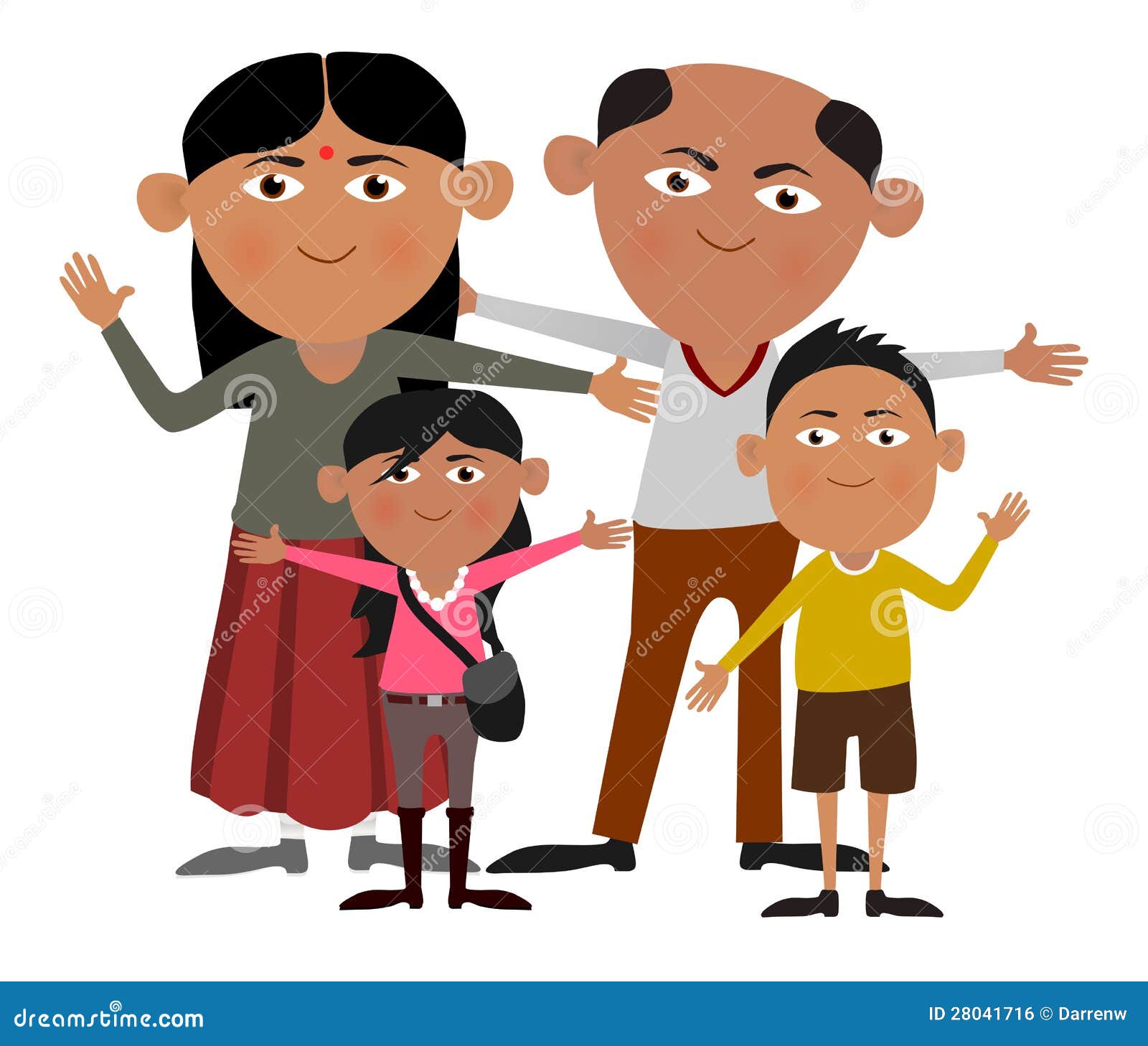 Indian Family People Celebrating Diwali Festival Of India Vector ...