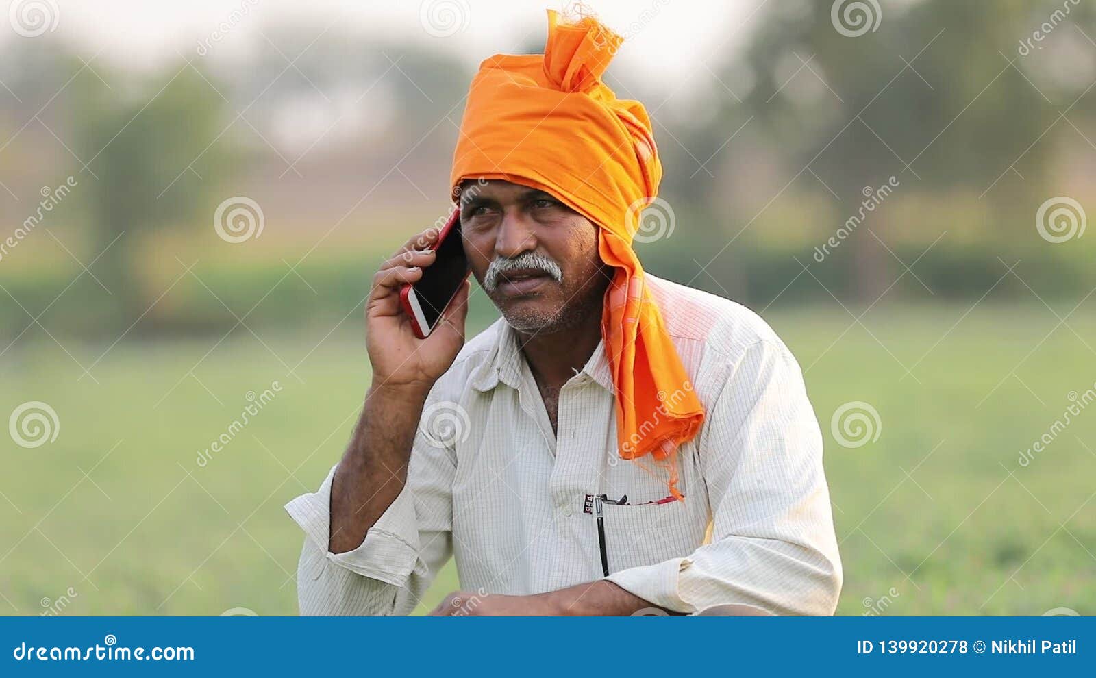 Indian Farmer Using Mobile Phone at Corn Field Stock Footage - Video of ...