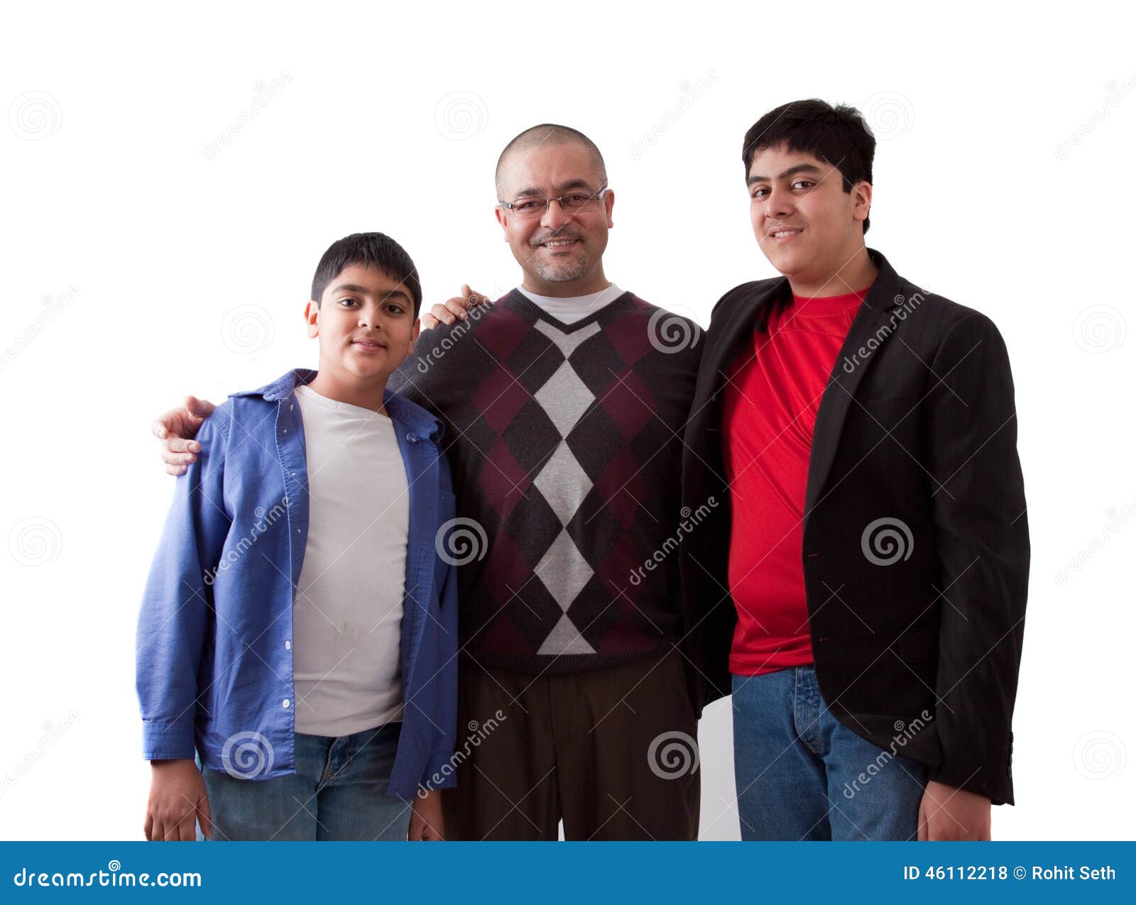 Indian Father with His Sons Stock Photo - Image of bonding, male: 46112218