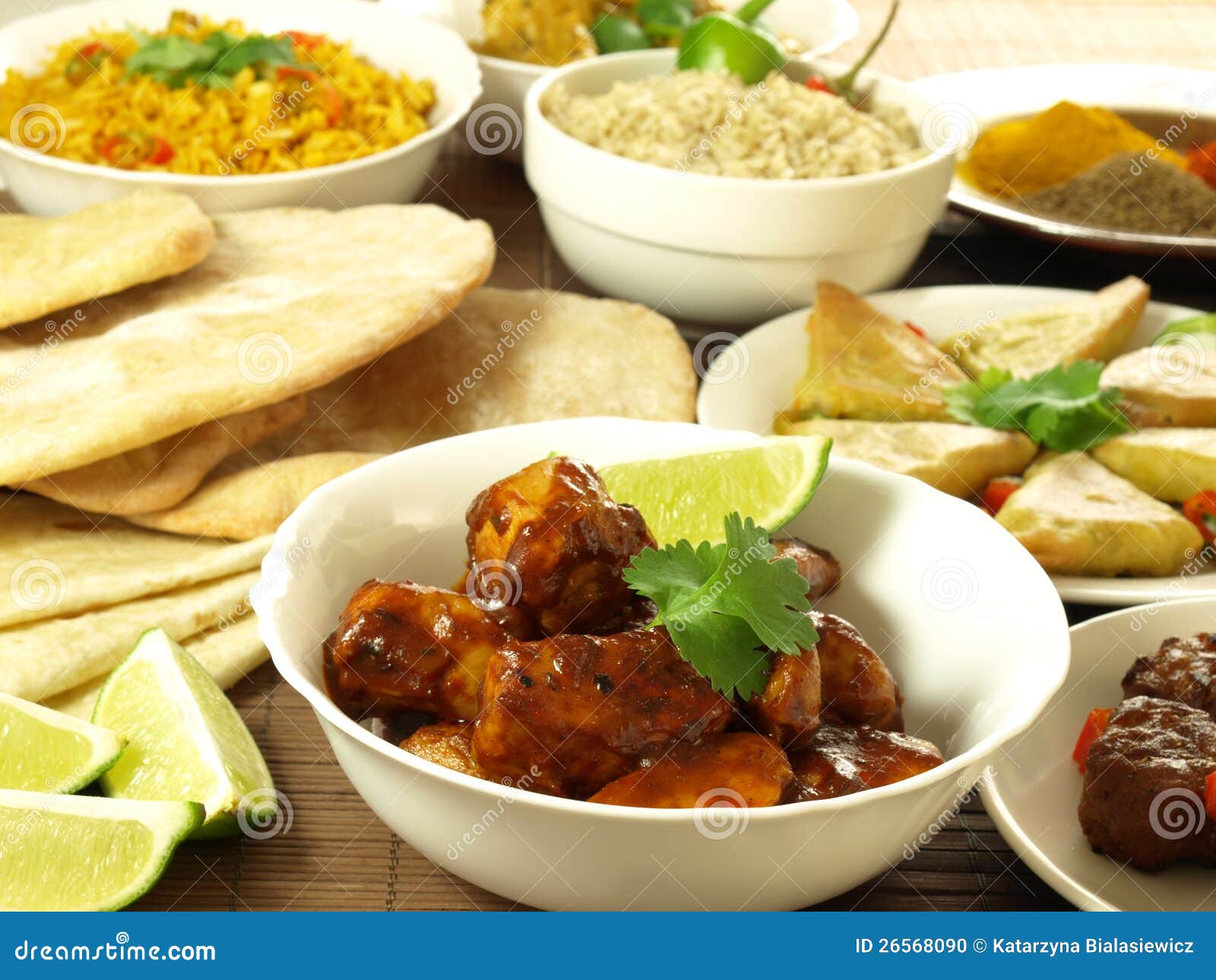 Indian feast stock photo. Image of feast, naan, gourmet - 26568090