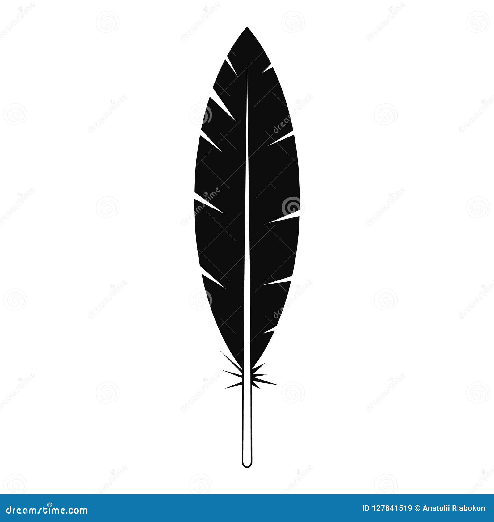 Indian Feather Icon, Simple Style Stock Vector - Illustration of beauty ...