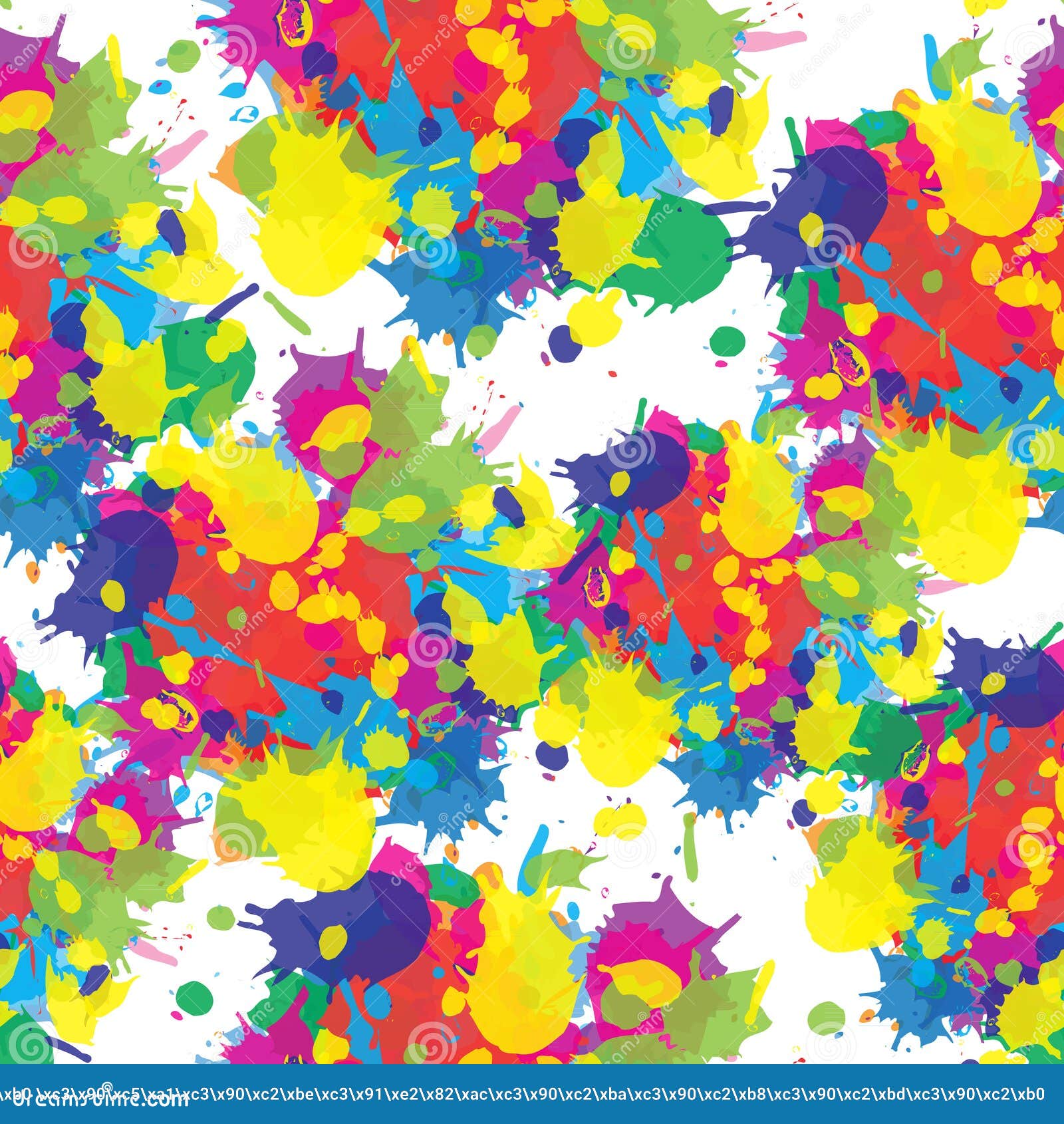 Indian Festival Seamless Pattern Colors Splash Stock Vector ...