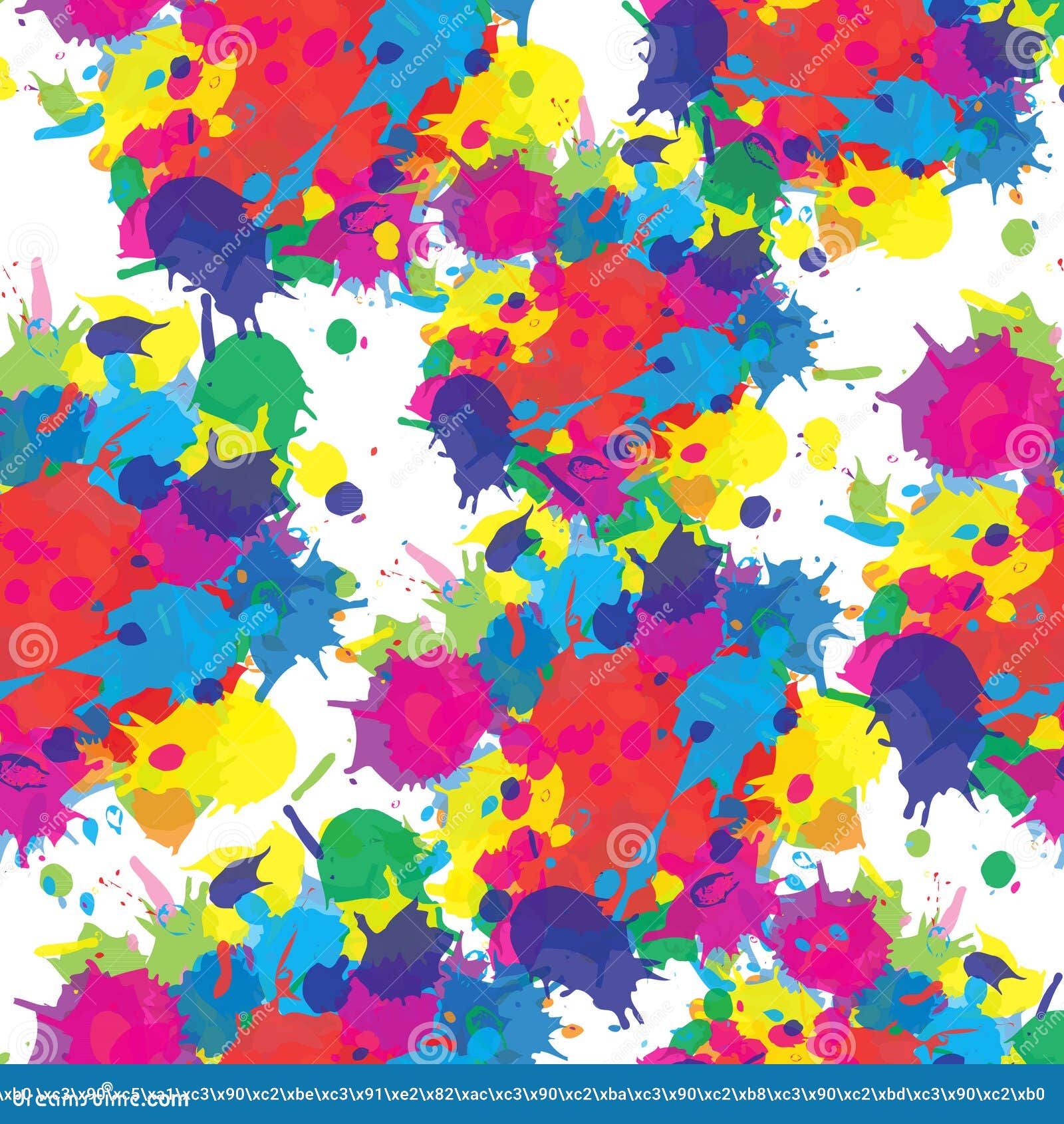 Indian Festival Seamless Pattern Colors Splash Stock Vector ...