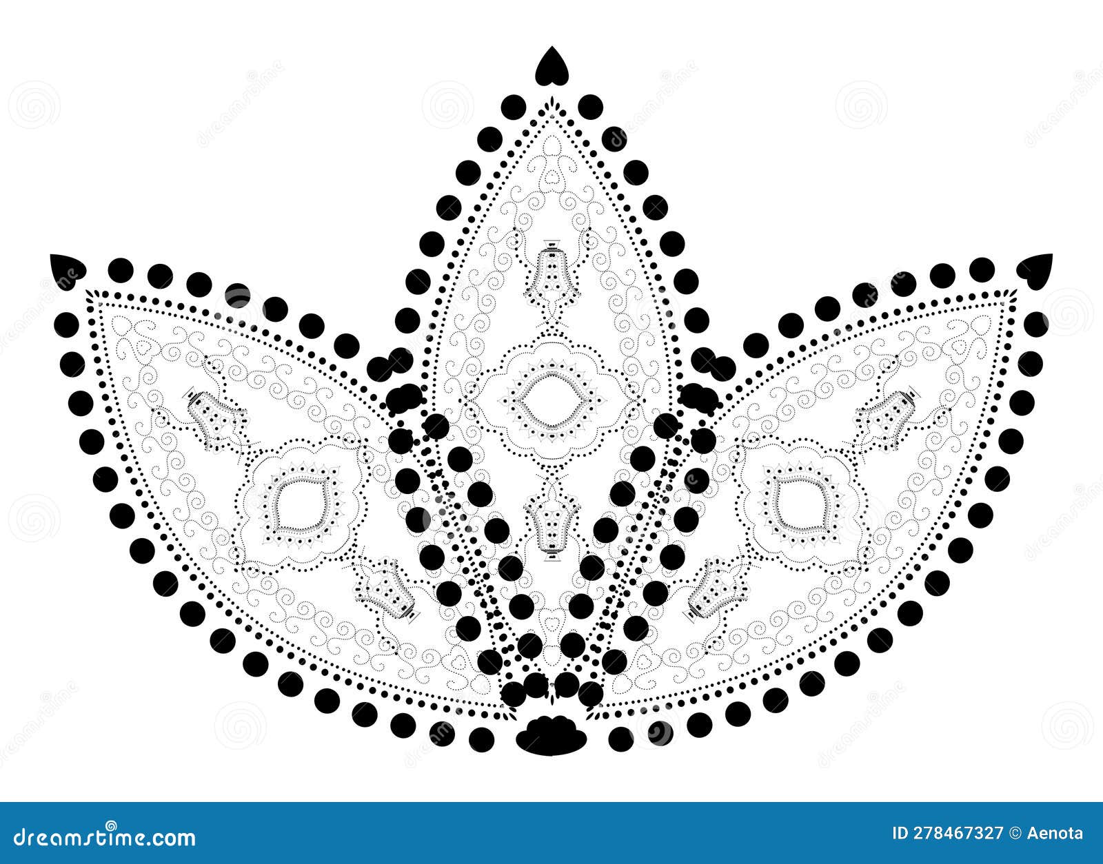 Indian Filigree Dotted Ornament Vector Delicate Lotus Flower Stock ... Indian Filigree Dotted Ornament Vector Delicate Lotus Flower Stock ...