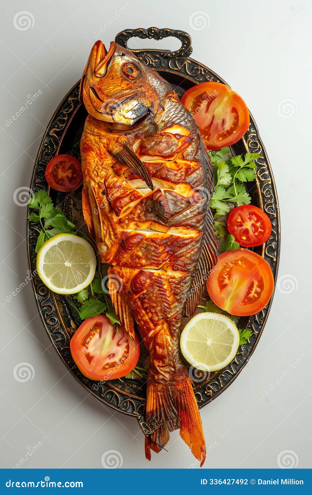 Indian Fish Platter hindu stock illustration. Illustration of culture ...