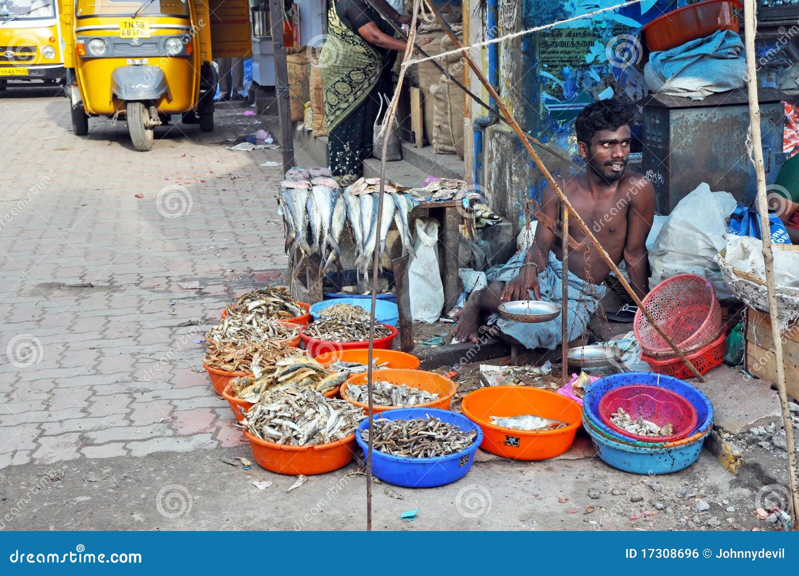 Indian Fish Seller editorial photo. Image of human, outdoor - 17308696