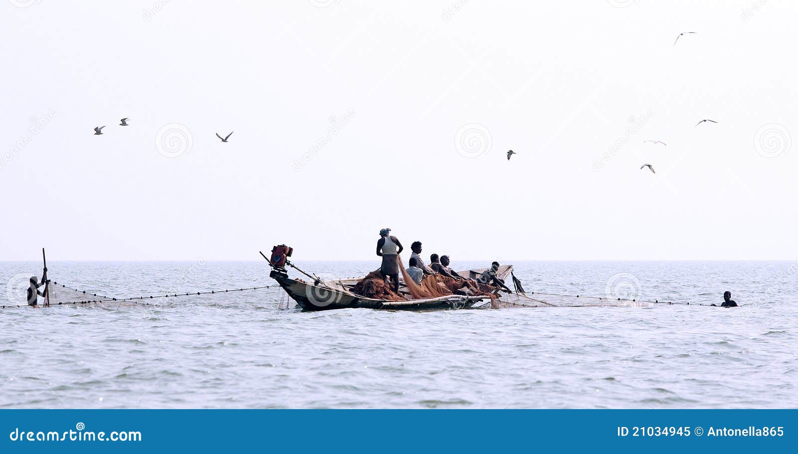 Indian Fisherman on the Chilika Lake Editorial Image - Image of orissa ...