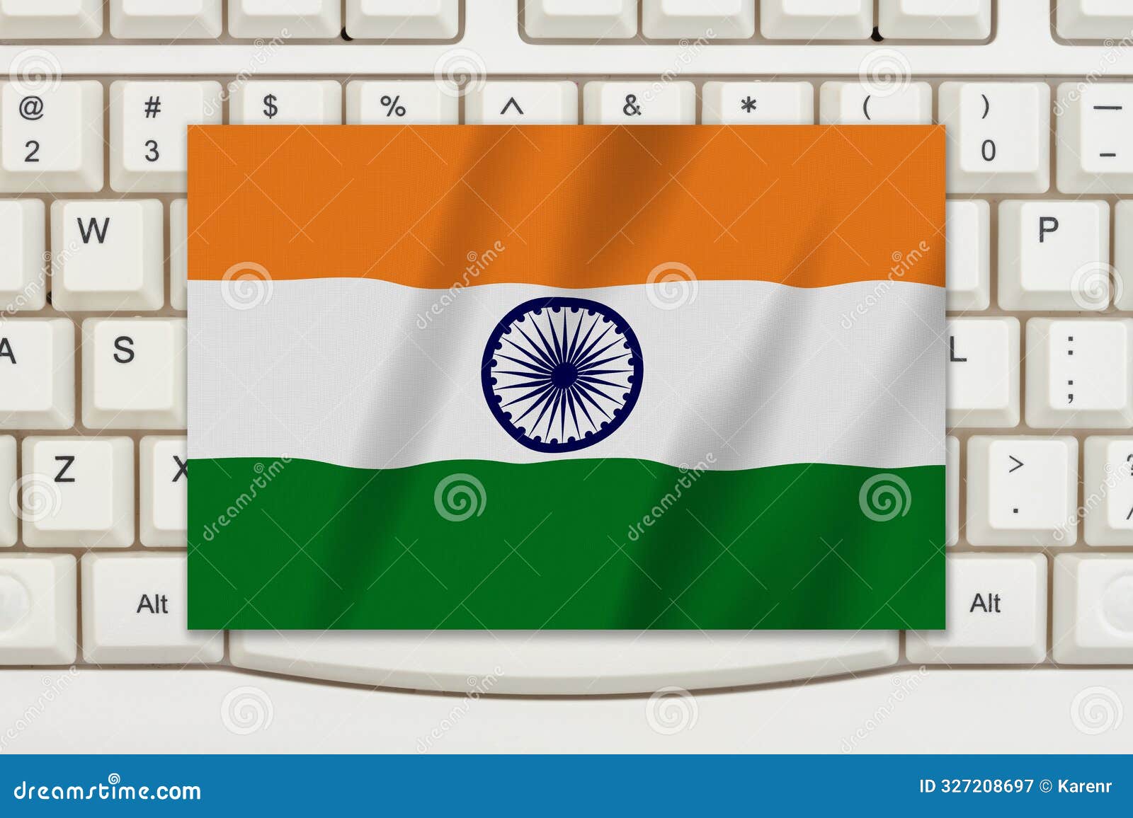 Indian Flag on a Computer Keyboard Stock Image - Image of patriotic ...