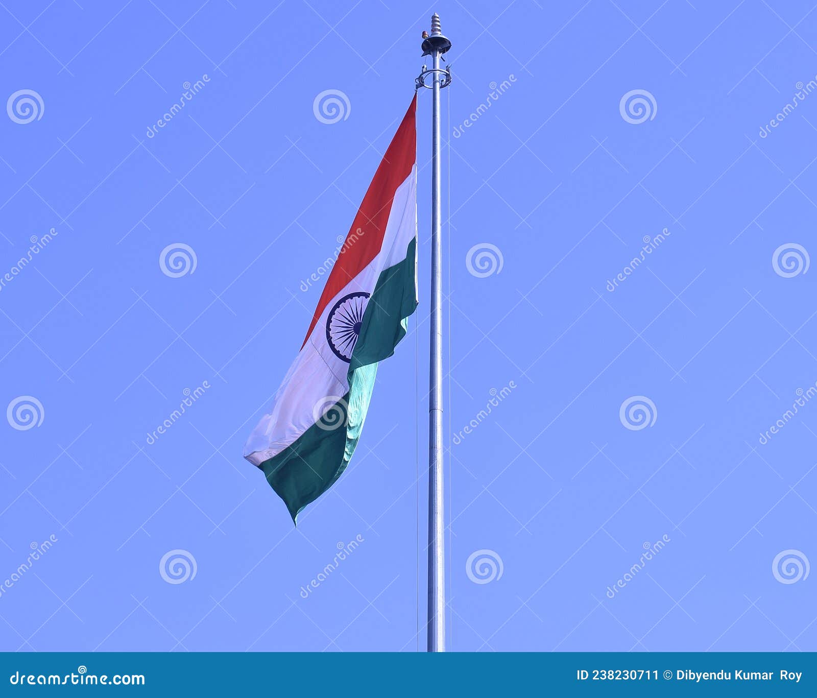 Indian flag flying stock image. Image of patriotism - 238230711