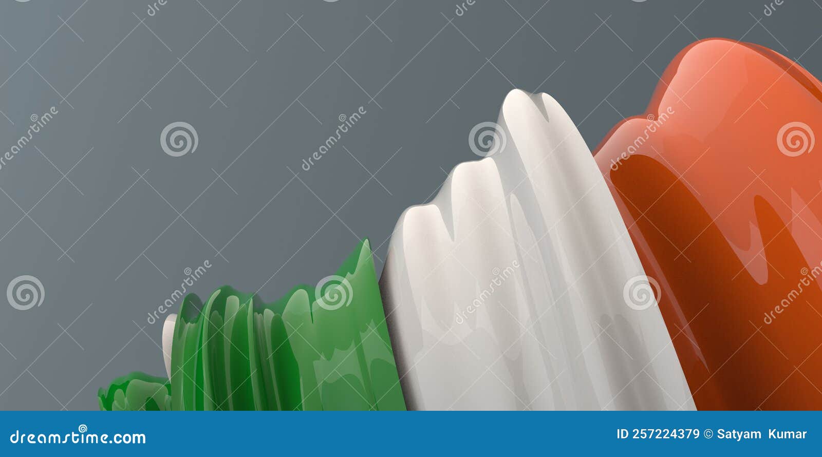 Indian Flag Image Bend Cloth Type Indian Flag 3D Render Stock ...