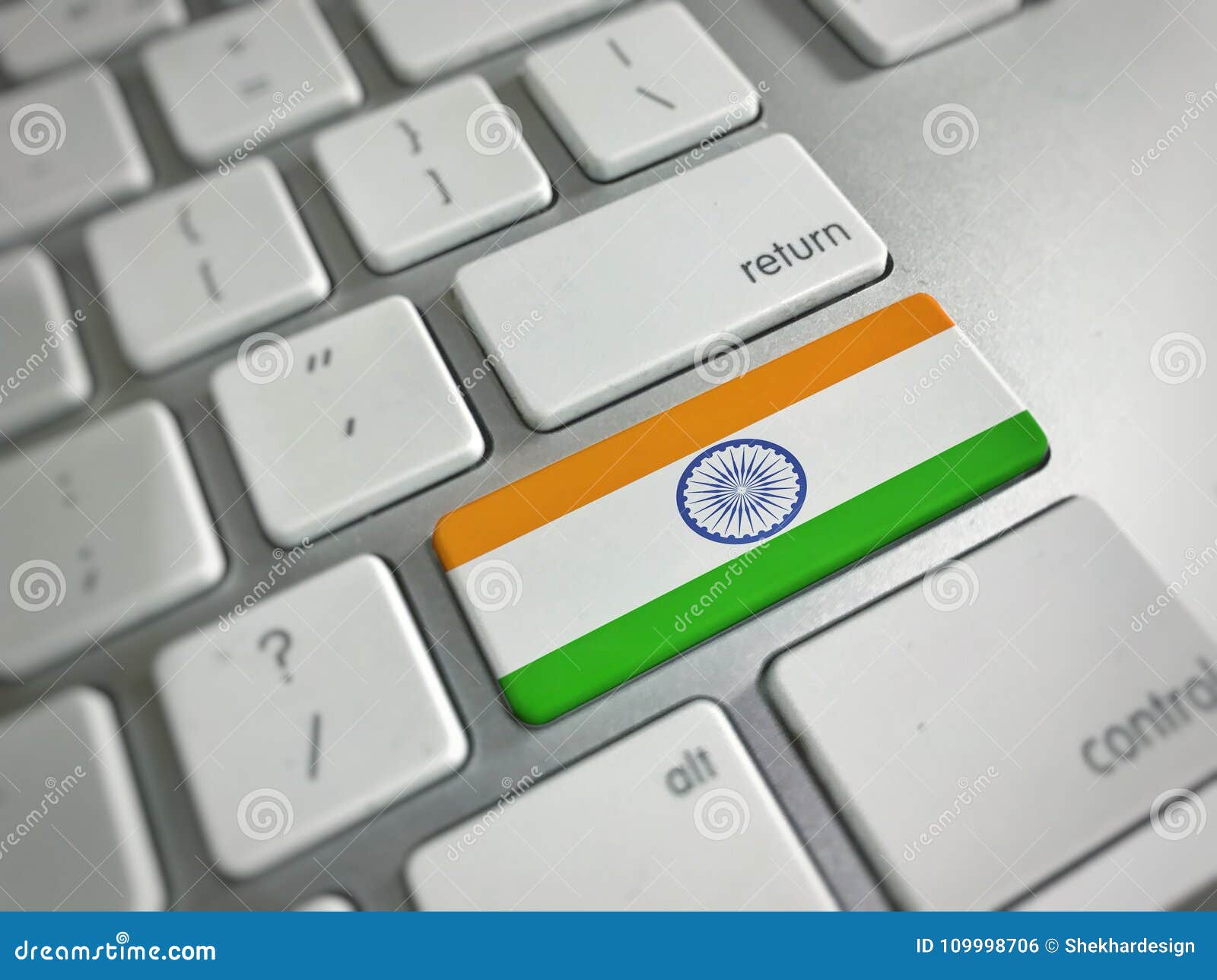 Indian flag stock photo. Image of keyboard, online, focused - 109998706