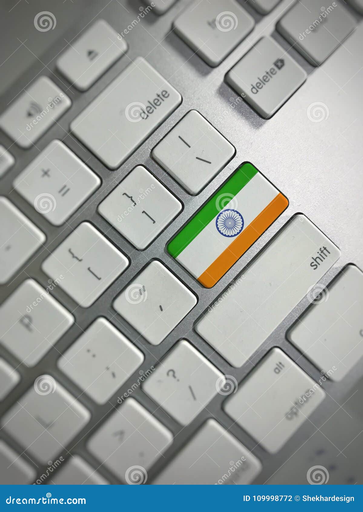 Indian flag stock photo. Image of keyboard, focused - 109998772