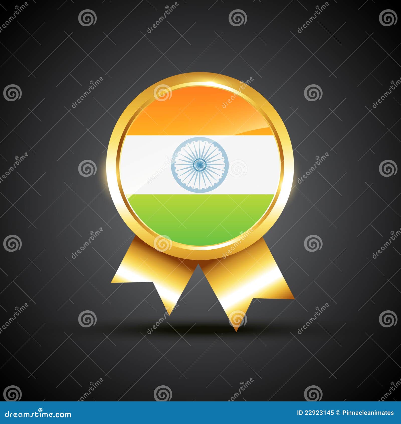 Indian flag label stock vector. Illustration of abstract - 22923145