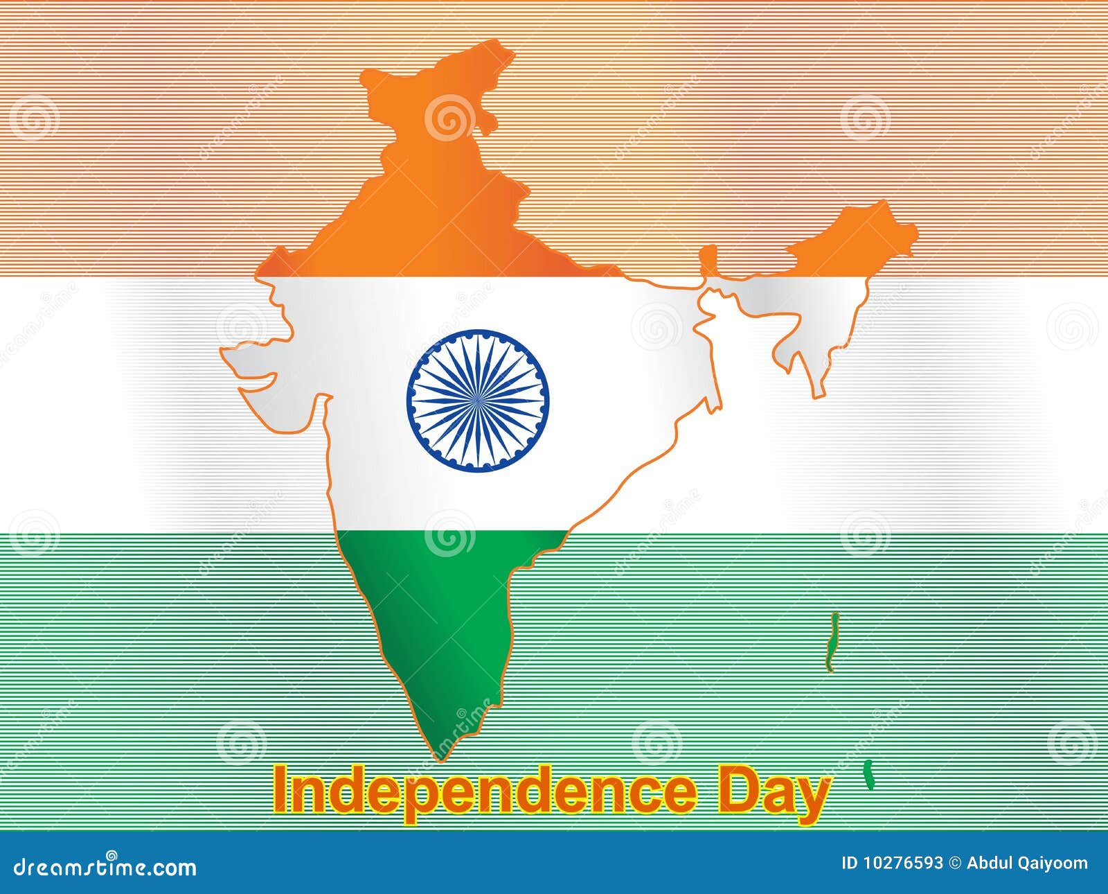 Indian Flag with Map, Illustration Stock Vector - Illustration of ...