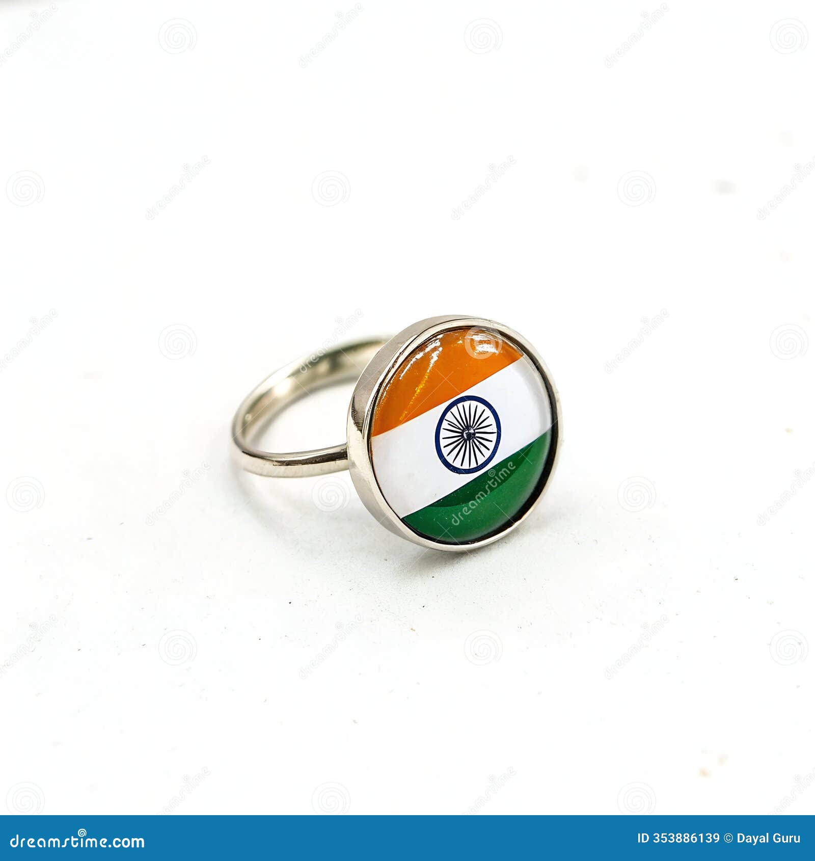 Indian Flag Ring Isolated on White Background Stock Illustration ...