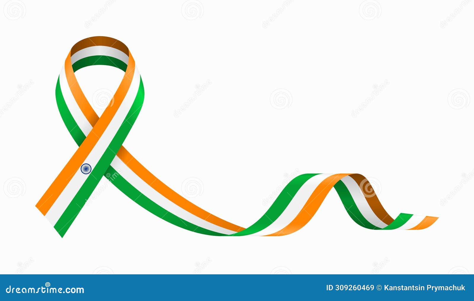 Indian Flag Stripe Ribbon Wavy Background Layout. Vector Illustration ...