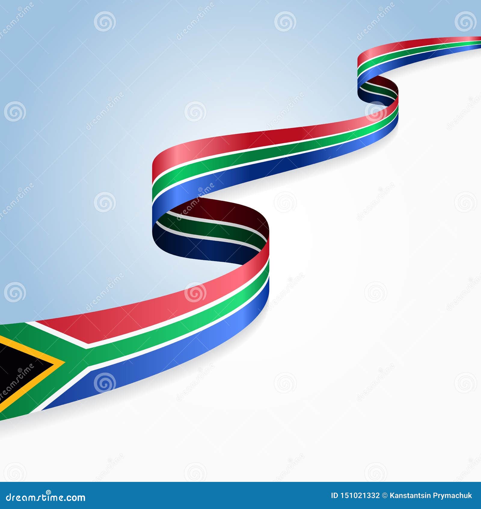 South African Flag Wavy Abstract Background. Vector Illustration. Stock ...