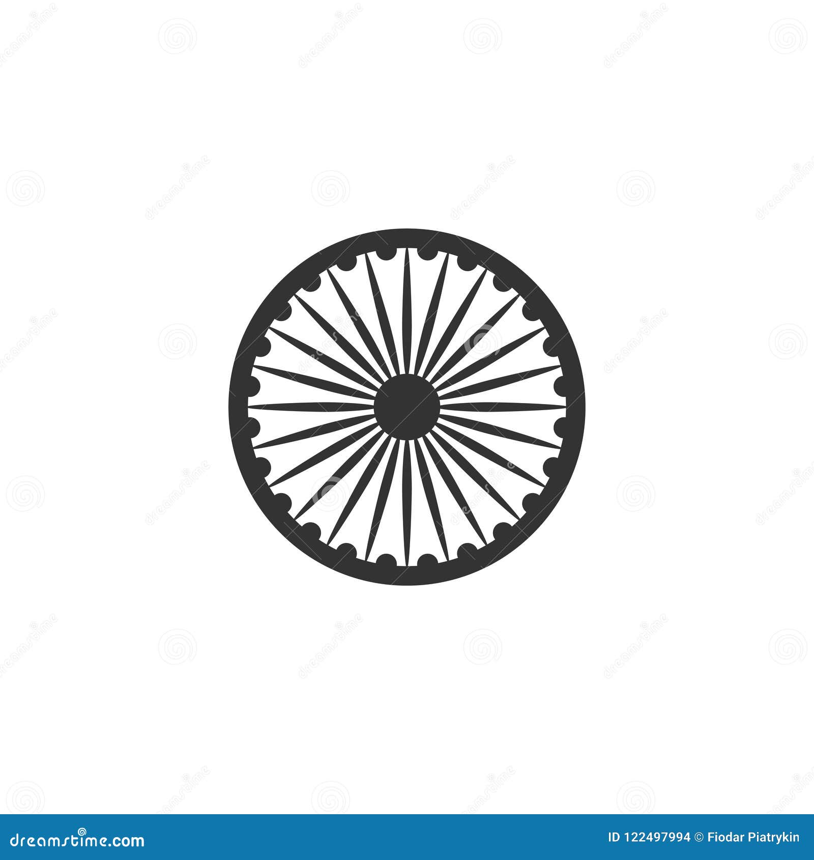Indian Flag Wheel Vector Icon Stock Vector - Illustration of freedom ...