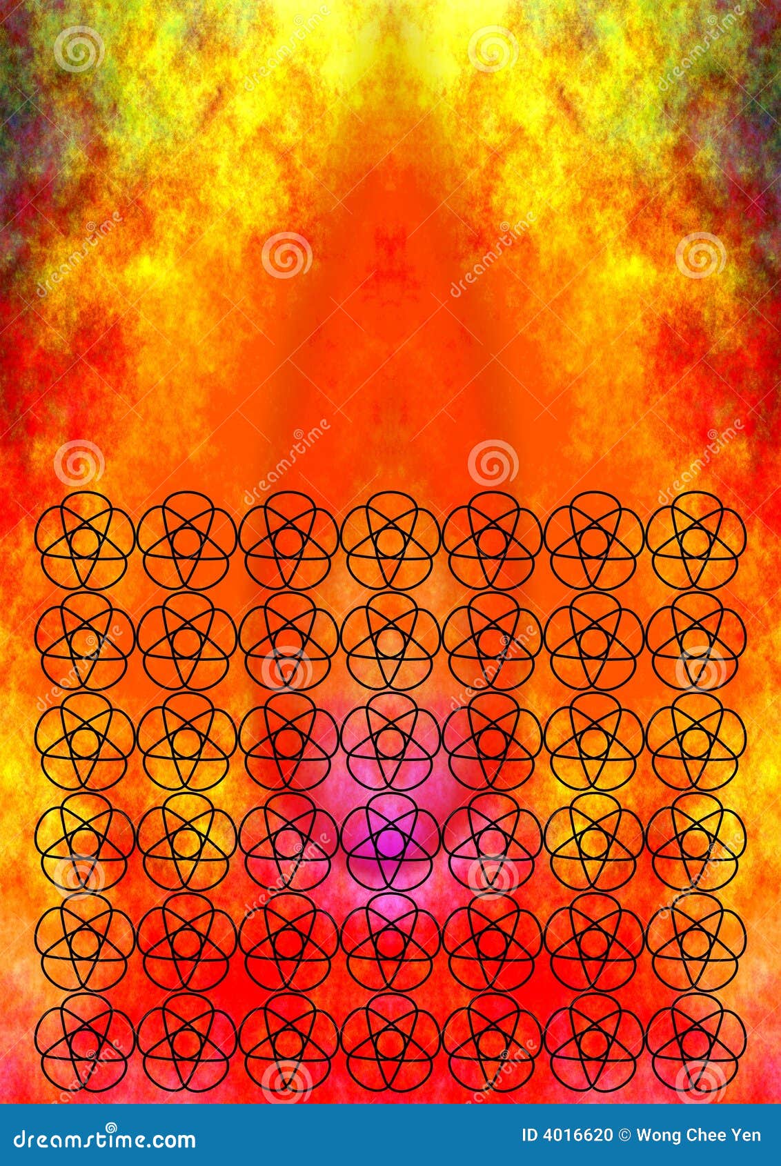Indian Flames Flower Pattern Stock Illustration - Illustration of ...