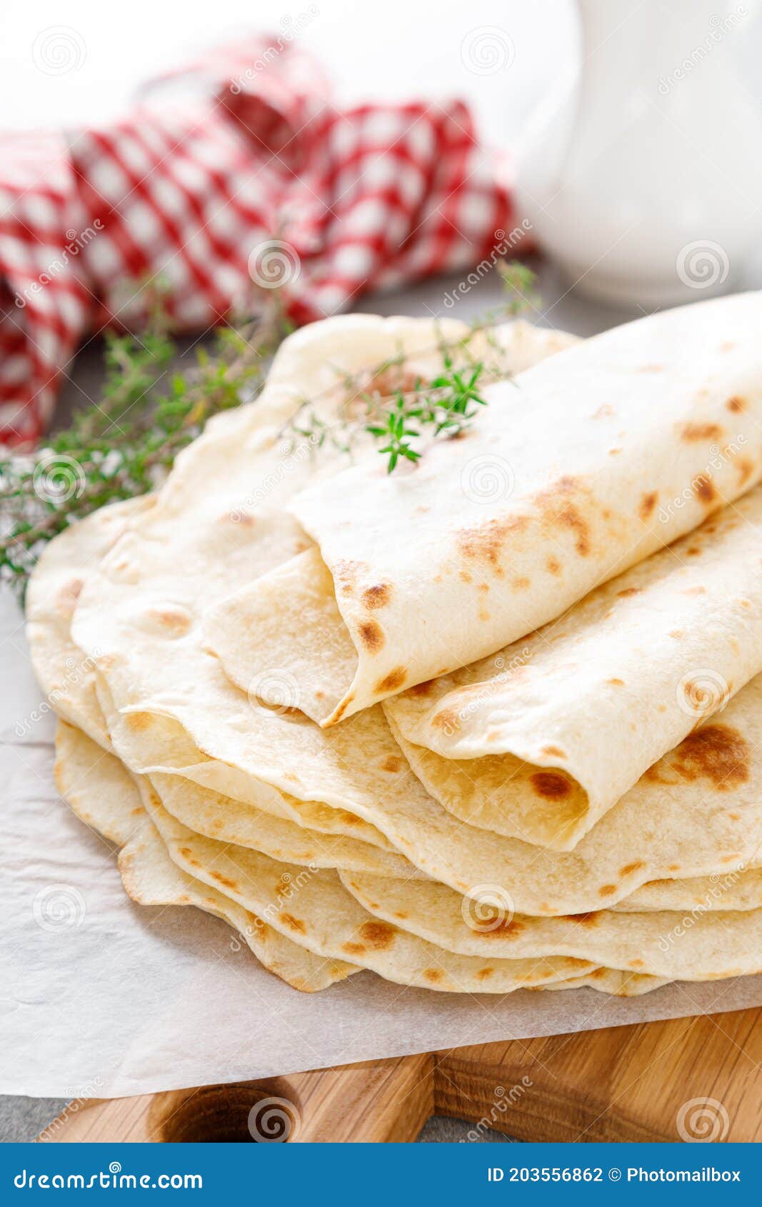 Indian Flatbread Chapati, Thin Lavash, Pita Stock Photo - Image of food ...
