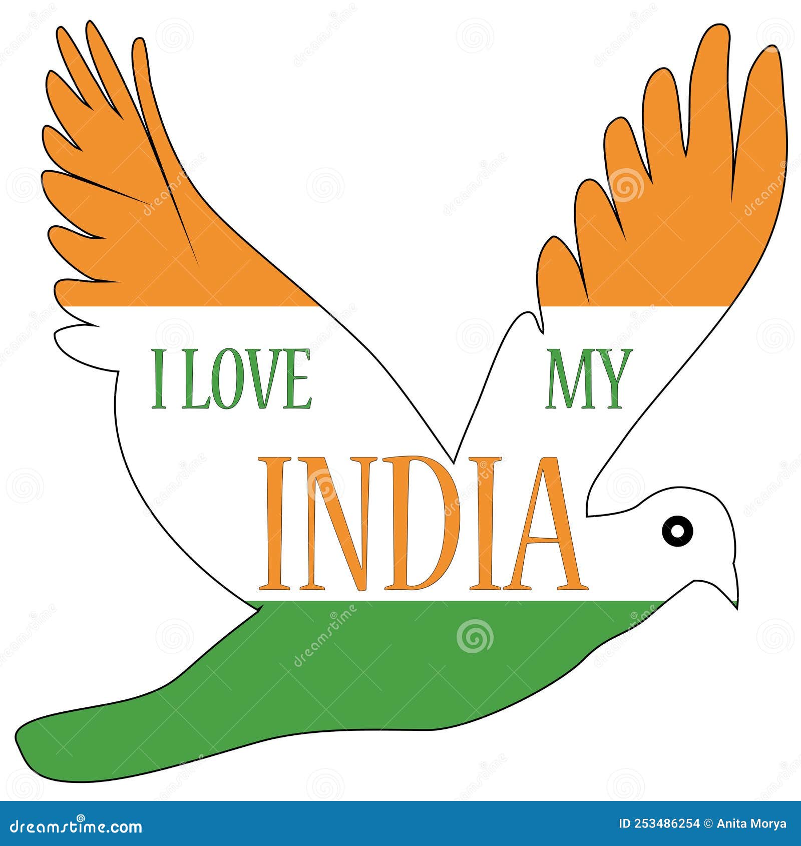 Indian Flying Bird Symbol of Freedom Stock Photo - Illustration of love ...