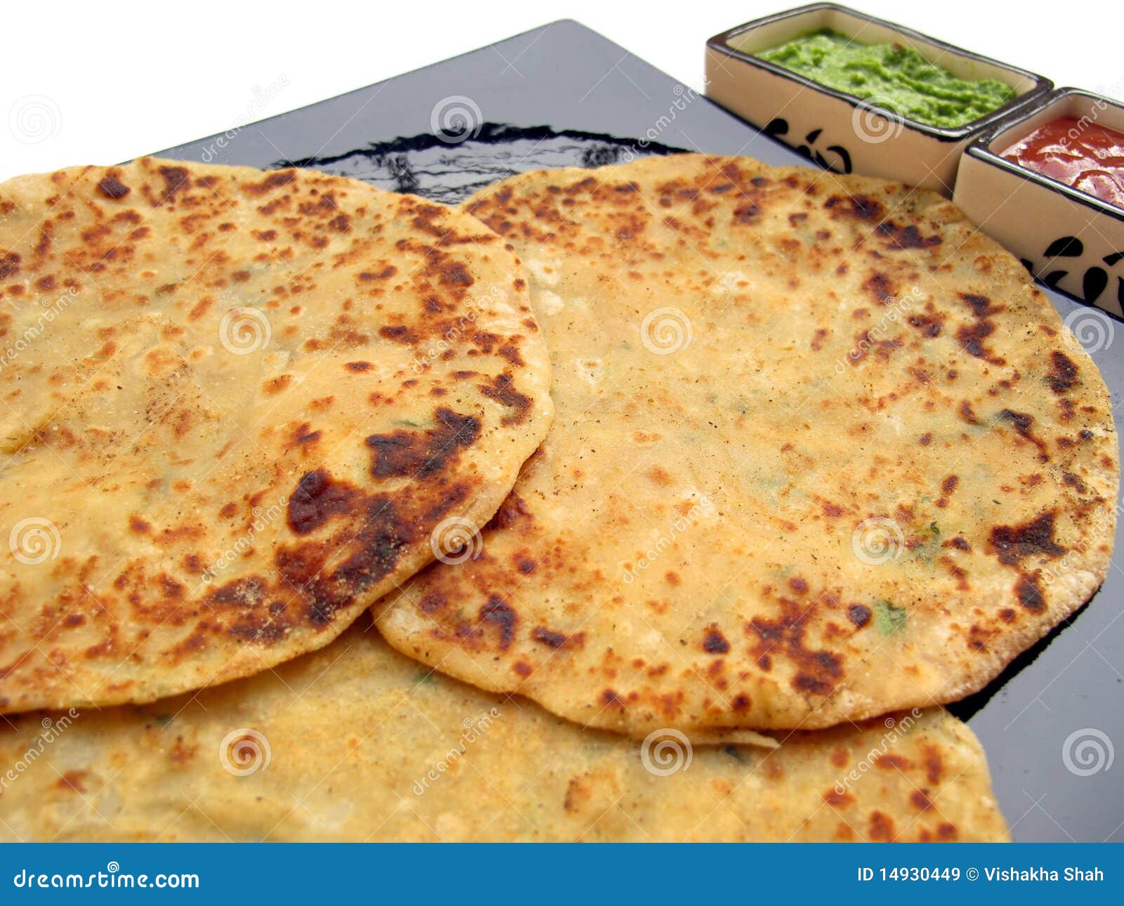 Indian Food-Aloo Paratha stock image. Image of india - 14930449