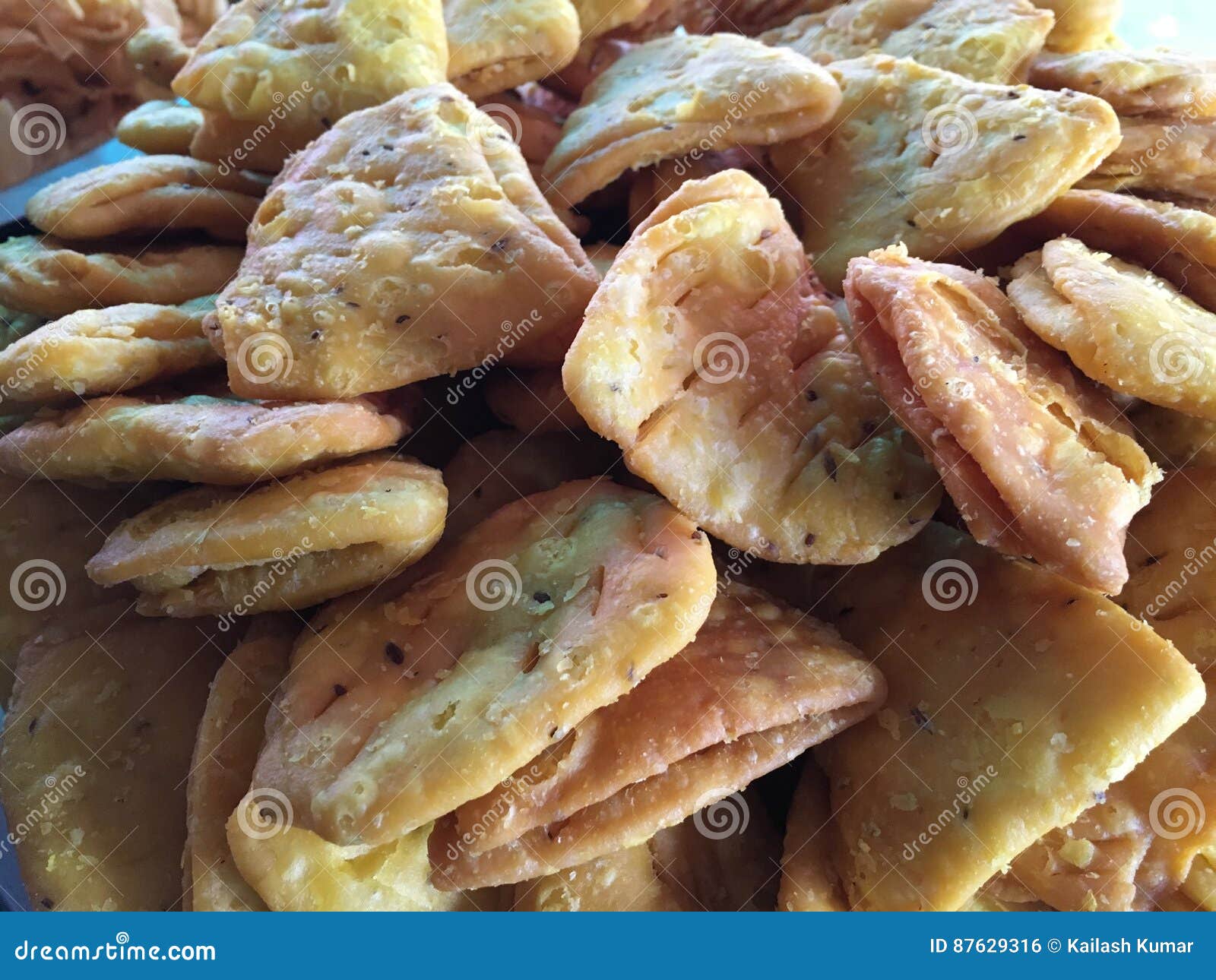 Indian Food Called As Khari Stock Photo - Image of isolated, crispy ...