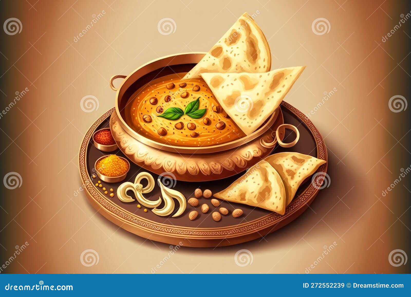 Indian Roti Or Chapati - Indian Roti Flatbread Flat Vector Illustration ...